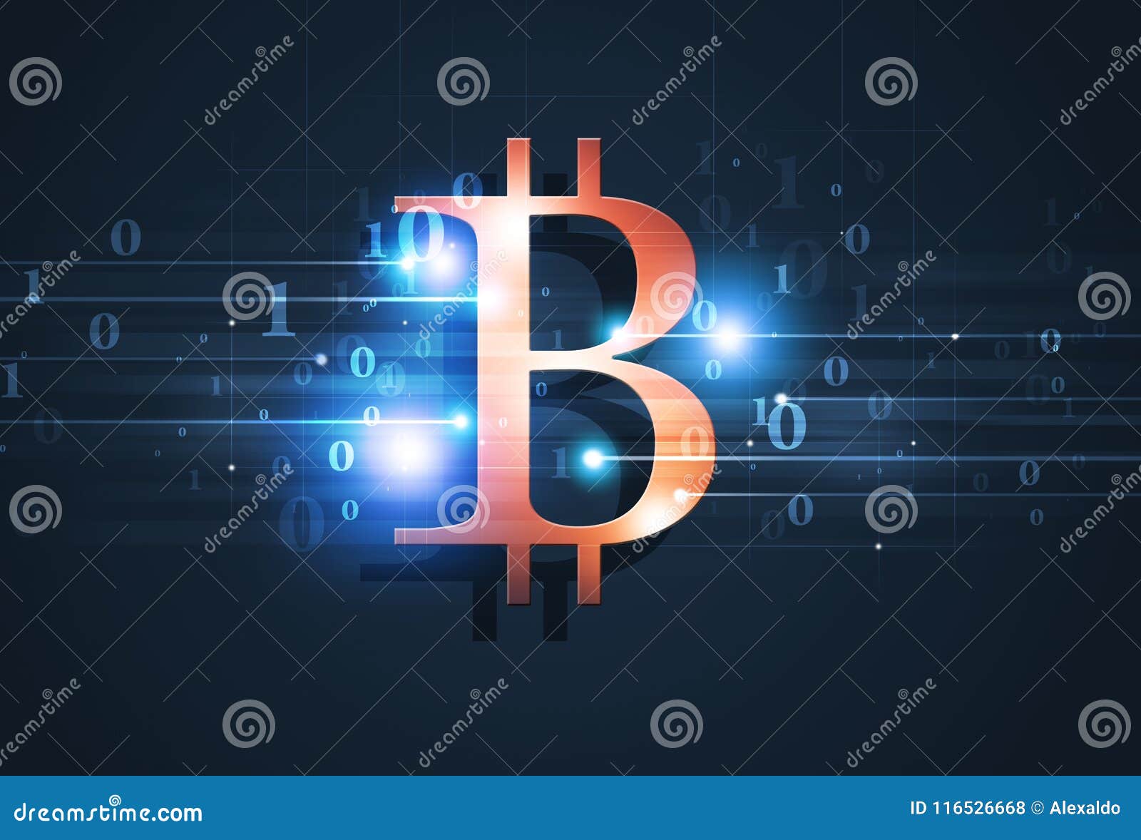 Bitcoin Blue Business Background Stock Illustration - Illustration of ...