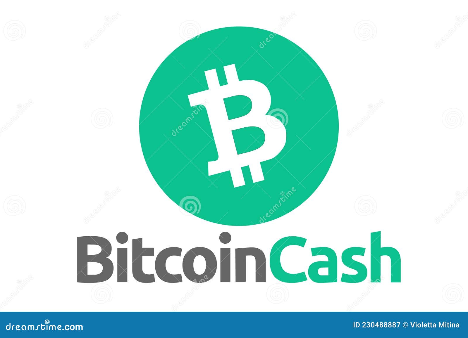 Bitcoin Cash Logos Vector Logo Text Icon Author S Development Stock ...