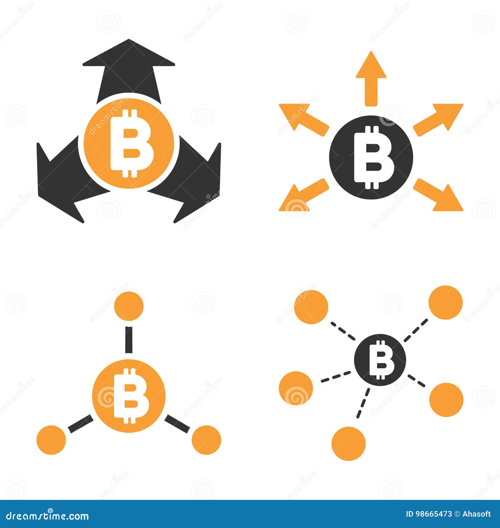 Bitcoin Cashout Vector Icon Set Stock Vector - Illustration of ...