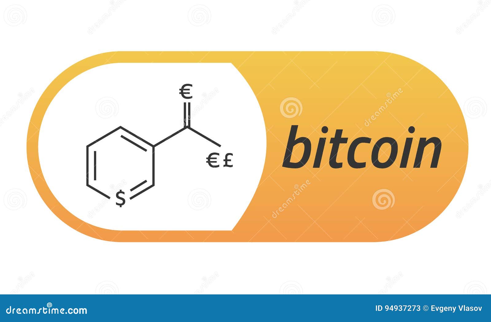 Bitcoin Chemical Formula. Bitcoin Like a Capsule Vitamin PP Stock ...