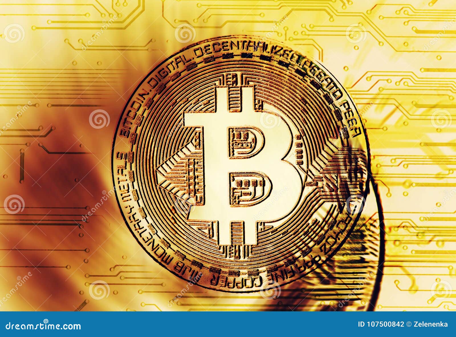 Bitcoin. Abstract Background of Cryptocurrency Stock Photo - Image of ...