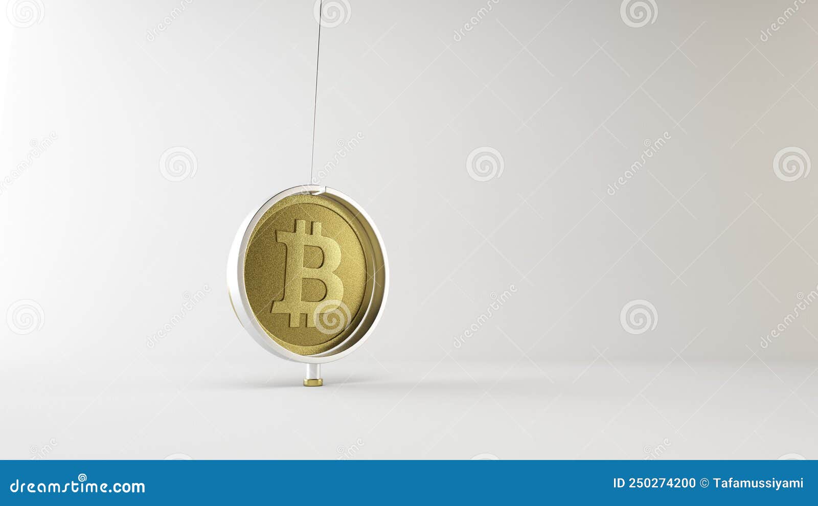 Gold Coin Loop 3d Pendulum Animation with Bitcoin Logo Stock Footage ...