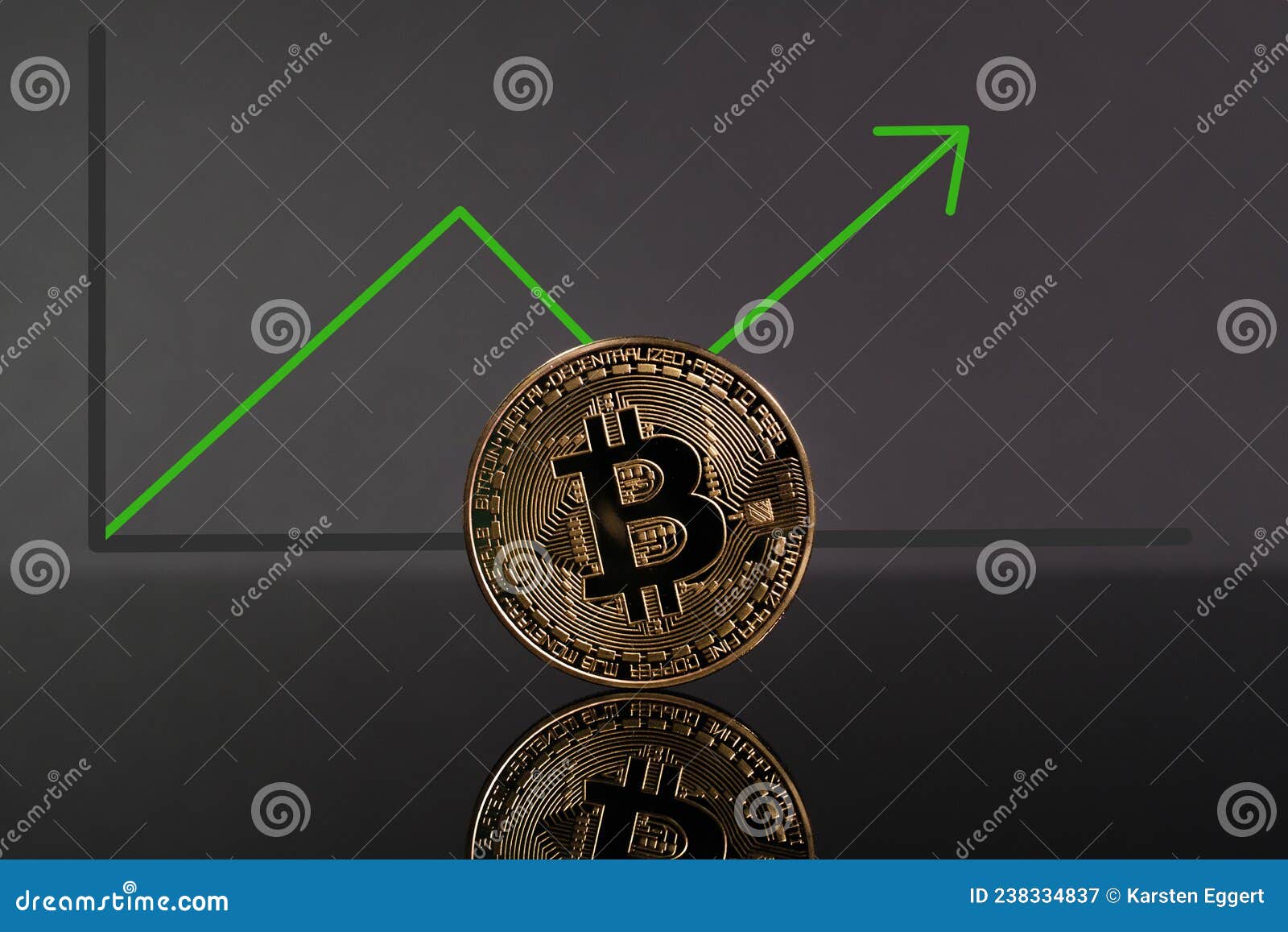 The Bitcoin Coin is Facing a Positive Chart Stock Image - Image of icon ...