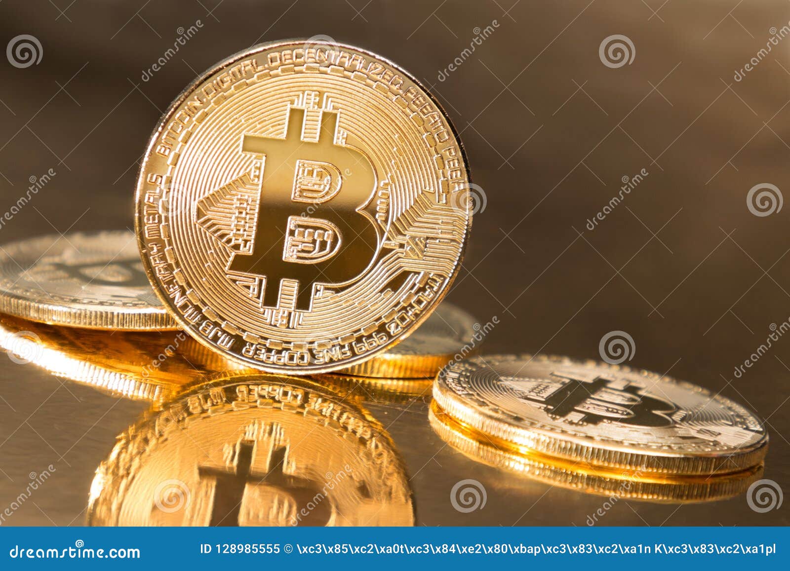 Bitcoin coin stock image. Image of gold, line, economy - 128985555