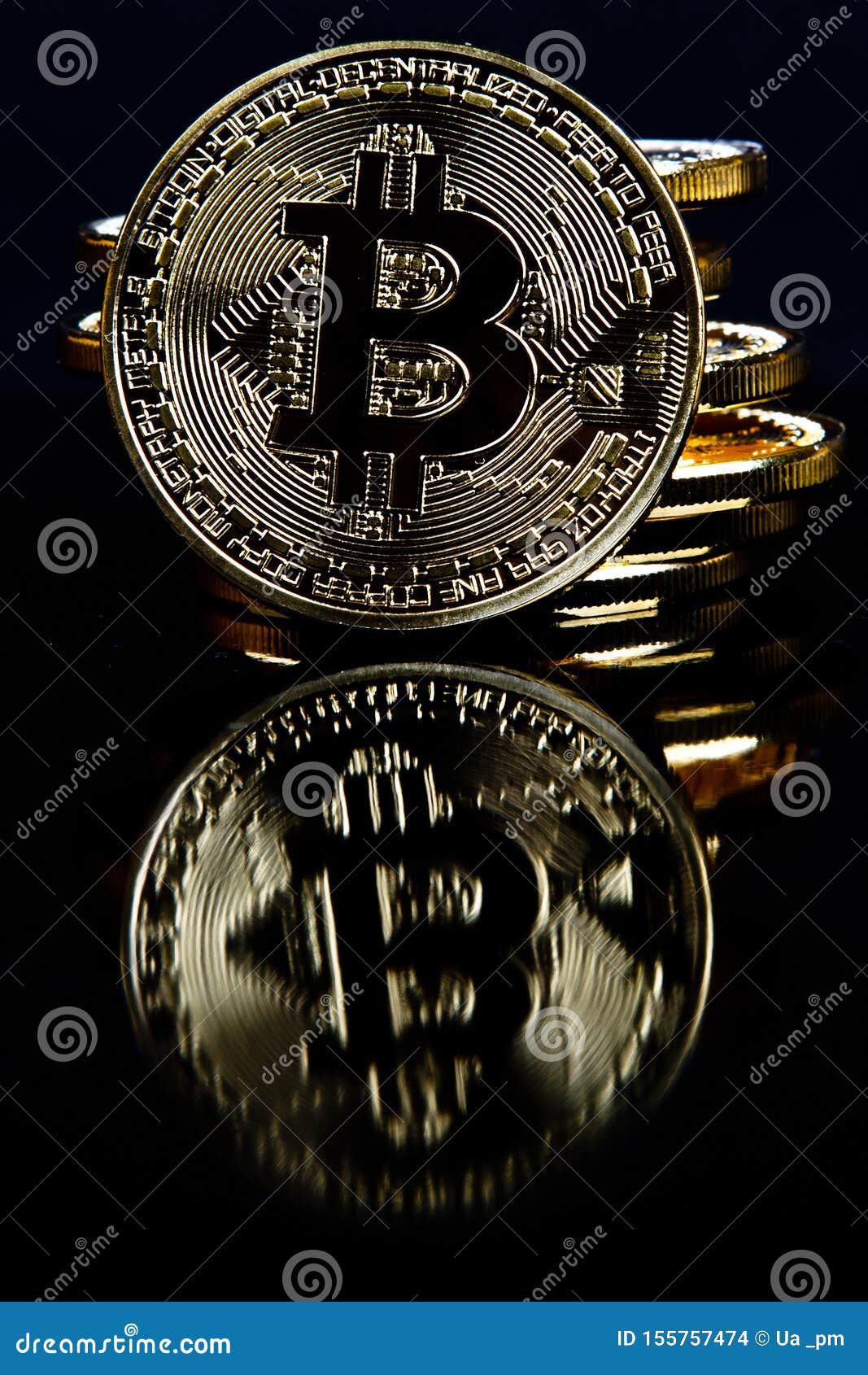 Bitcoin coins group stock photo. Image of commerce, electronic - 155757474