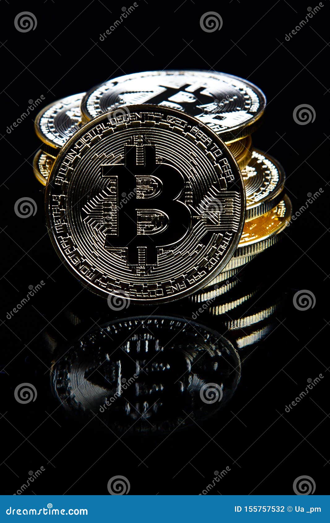 Bitcoin coins group stock photo. Image of group, financial - 155757532
