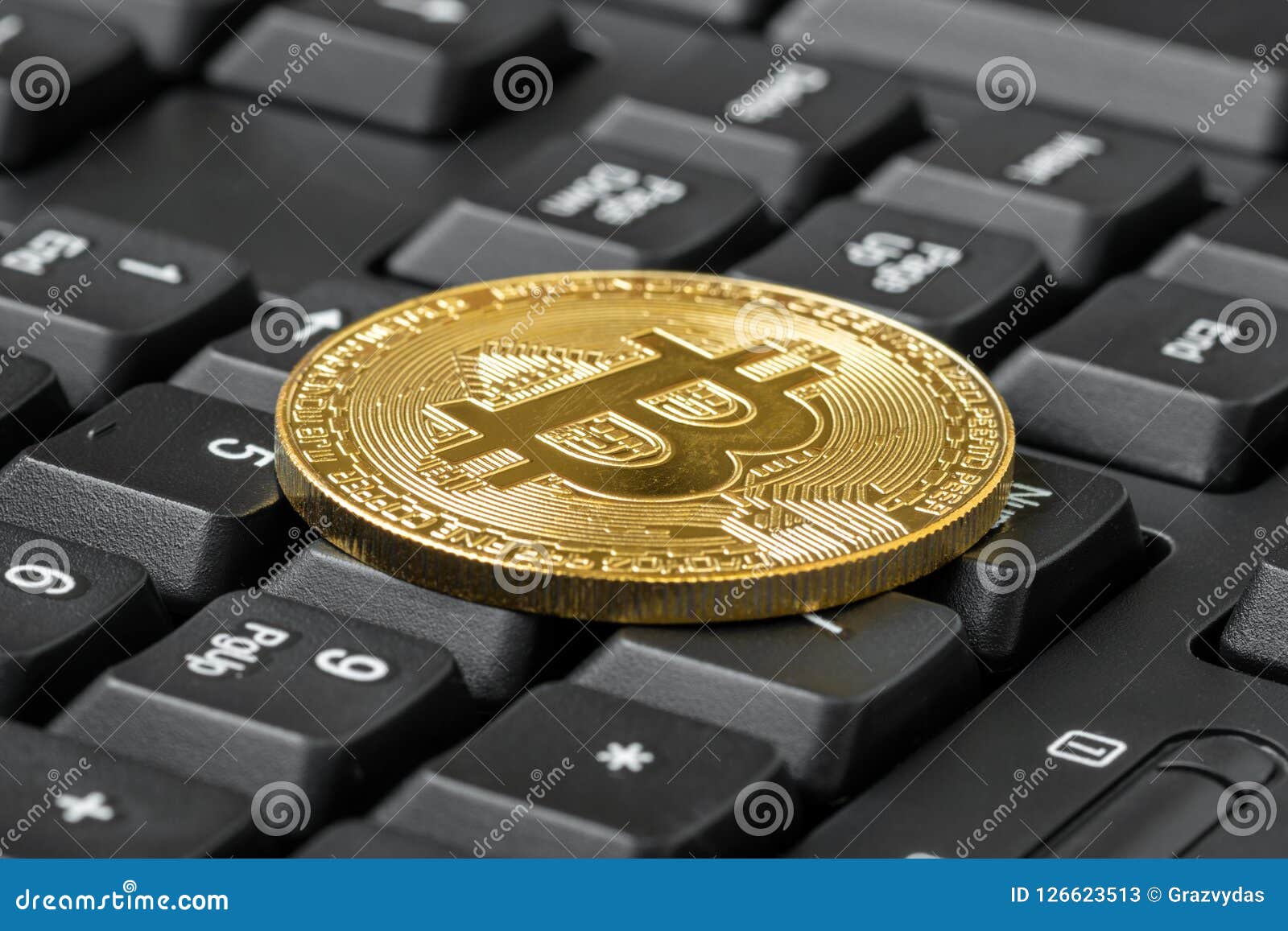 Bitcoin and Computer Keyboard Stock Image - Image of finance ...
