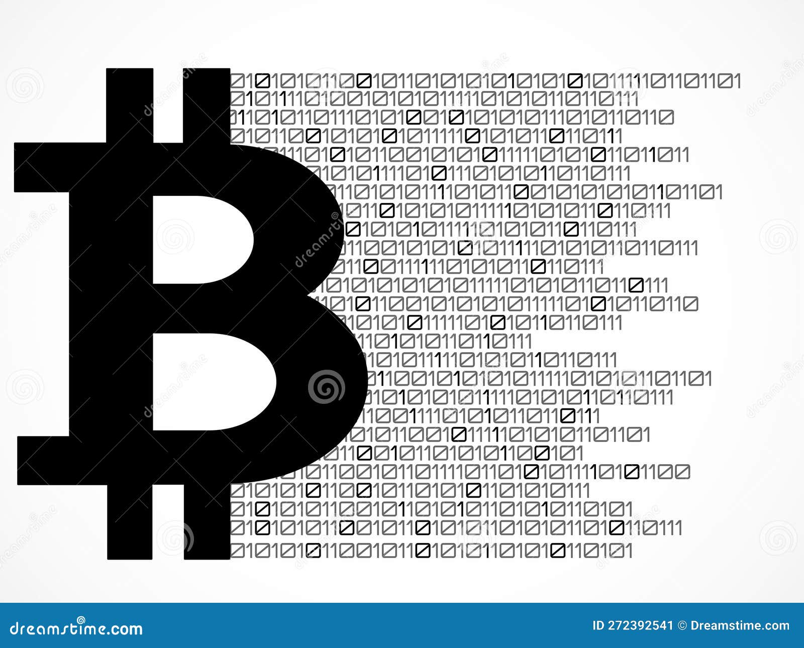 Bitcoin Consisting of Binary Code Stock Vector - Illustration of money ...