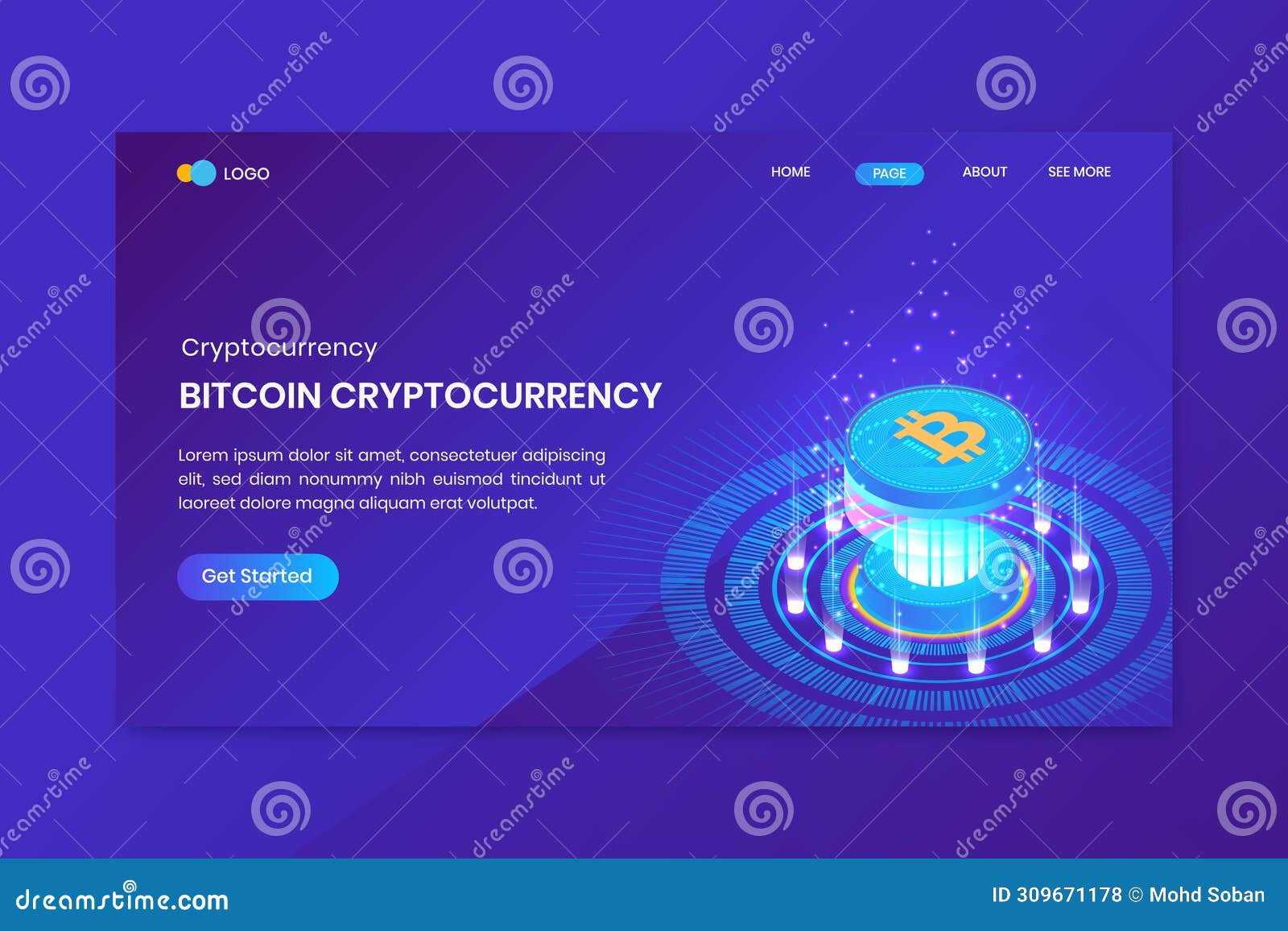 Bitcoin Crptocurrency Design Vector File Eps Format Stock Vector ...