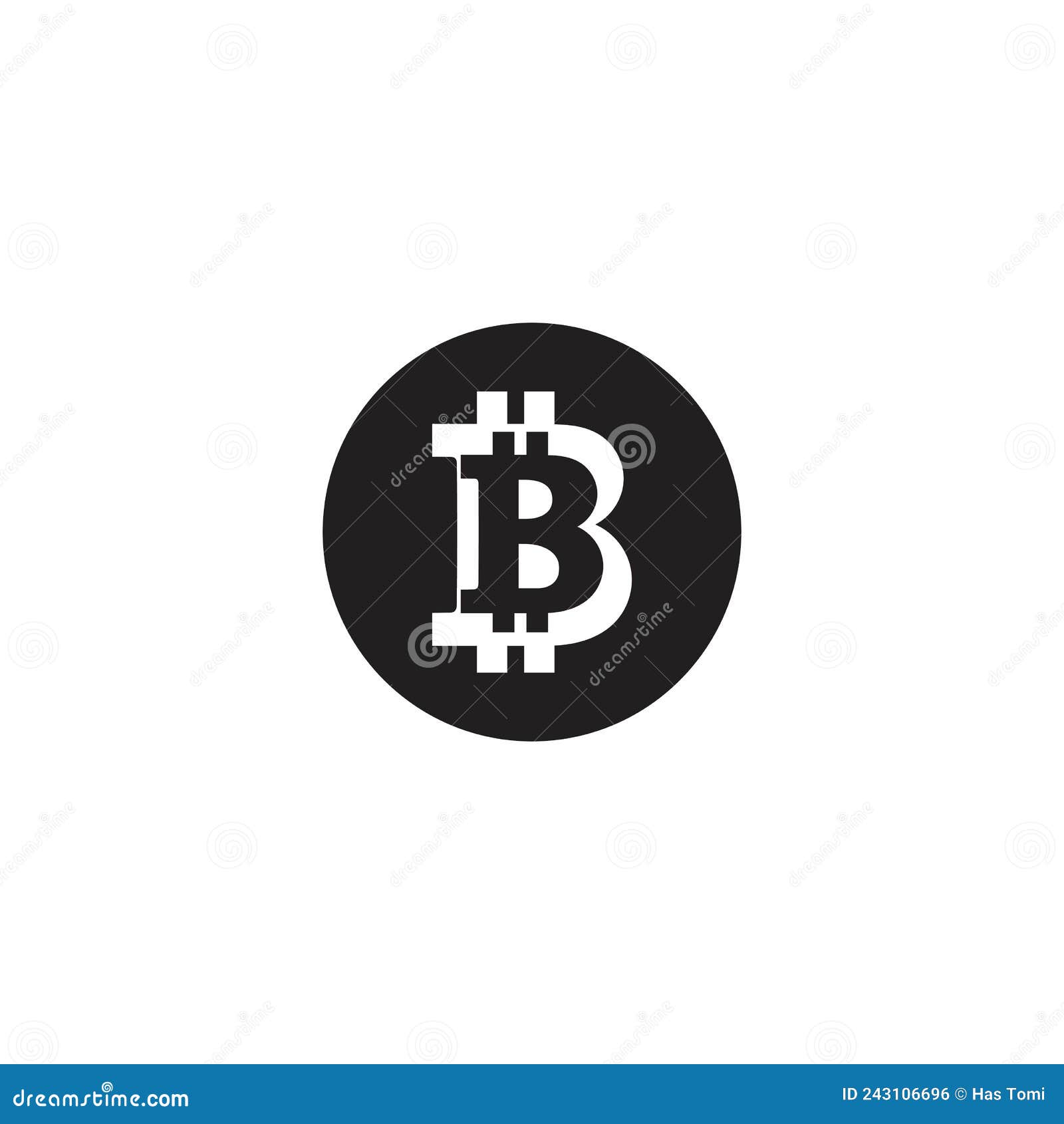 Bitcoin Crypto B Letter Logo Symbol Template Design Illustration Vector ...