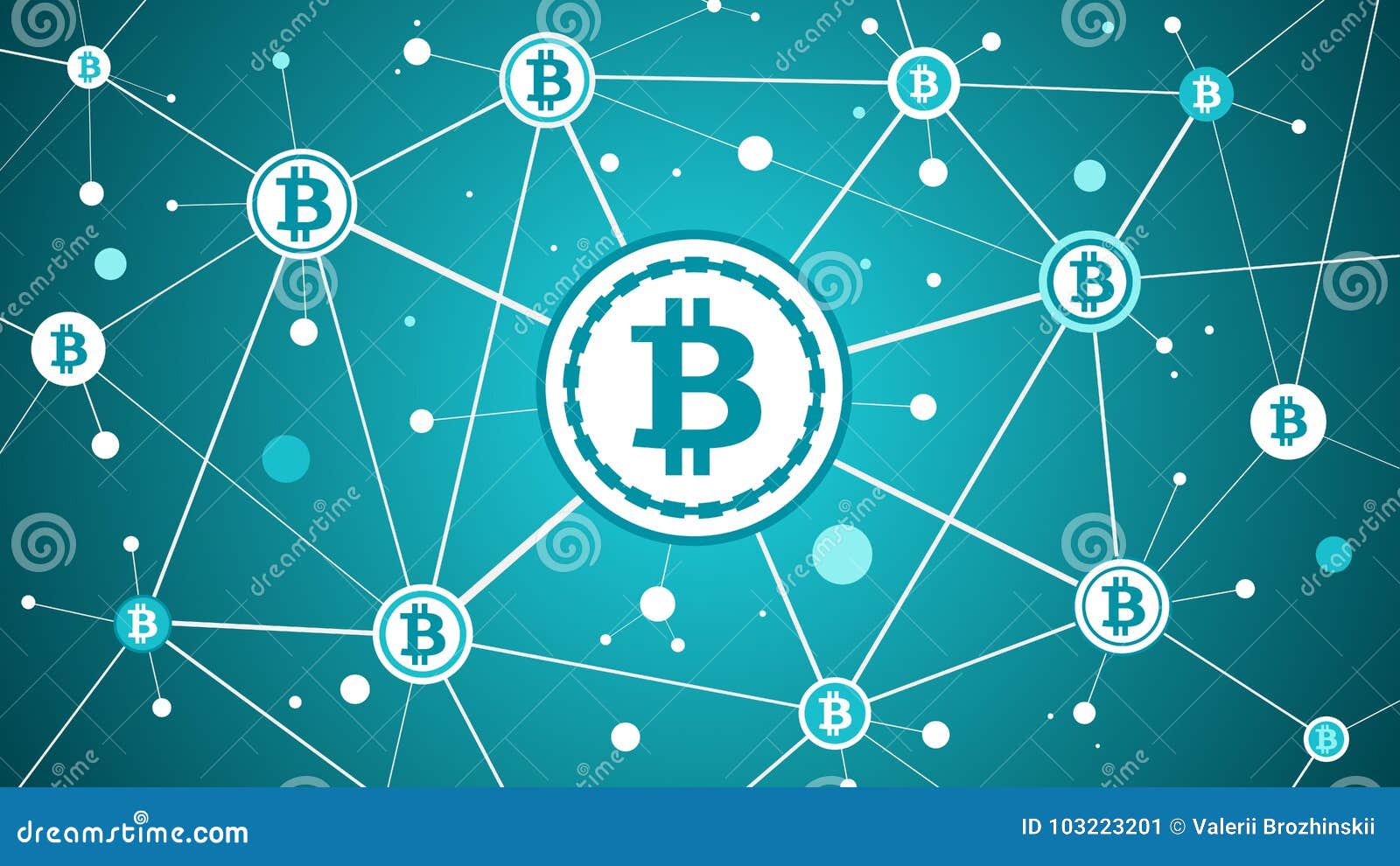 Blockchain Blue Icons Set - Vector Block Chain Symbols | CartoonDealer ...