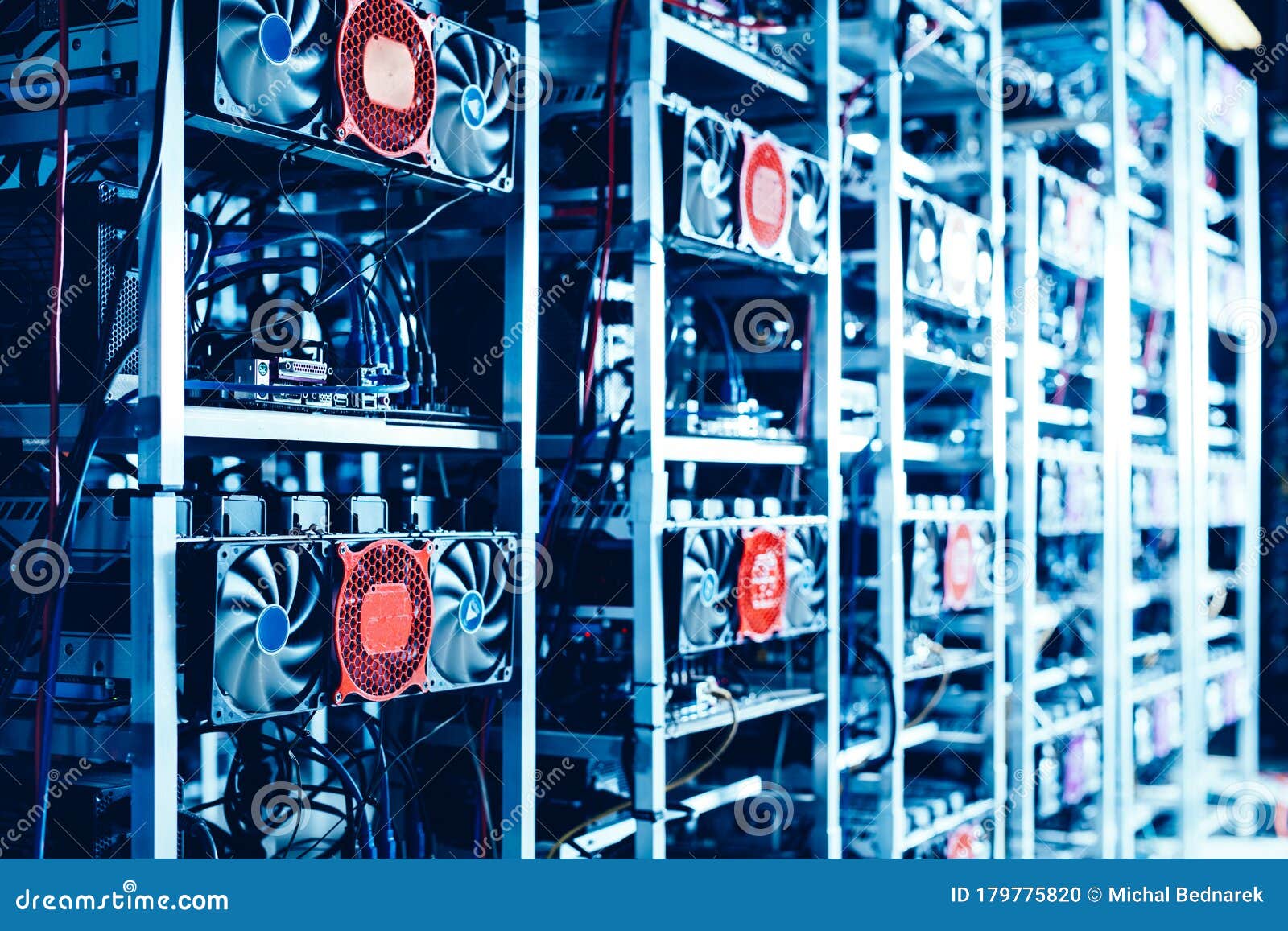 Bitcoin and Crypto Mining Farm. Big Data Center Stock Photo - Image of ...