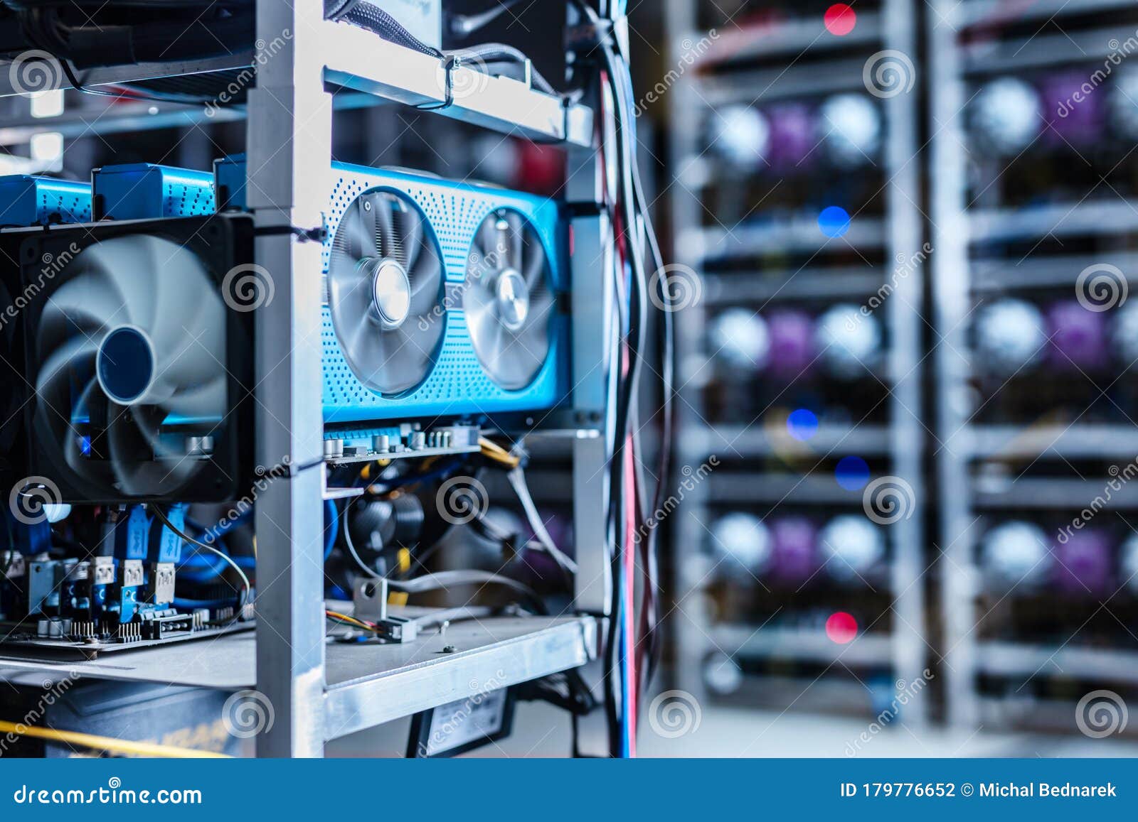 Bitcoin and Crypto Mining Farm. Big Data Center Stock Photo - Image of ...