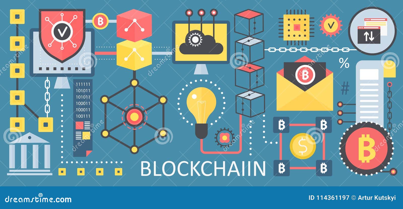 Bitcoin Cryptocurrency and Blockchain Network Technology Concept Icons ... Bitcoin Cryptocurrency and Blockchain Network Technology Concept Icons ...