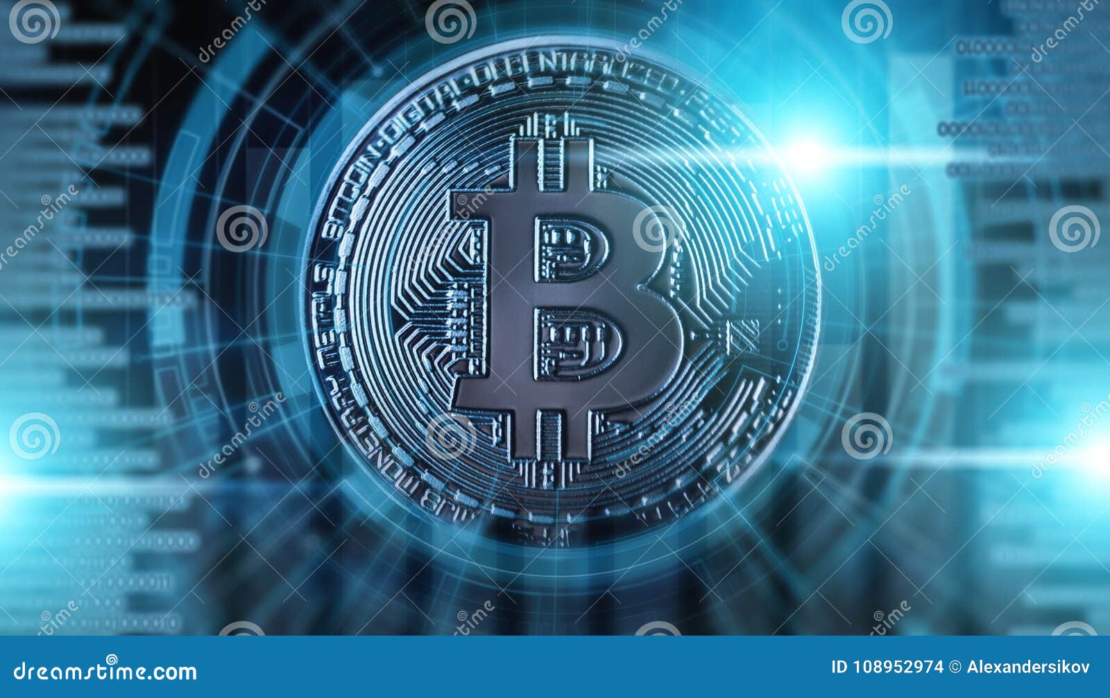 Bitcoin Cryptocurrency Digital Bit Coin BTC Currency Technology ...