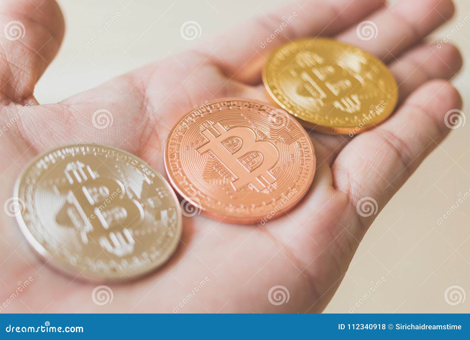 Bitcoin Cryptocurrency Digital Bit Coin BTC Currency Stock Photo ...