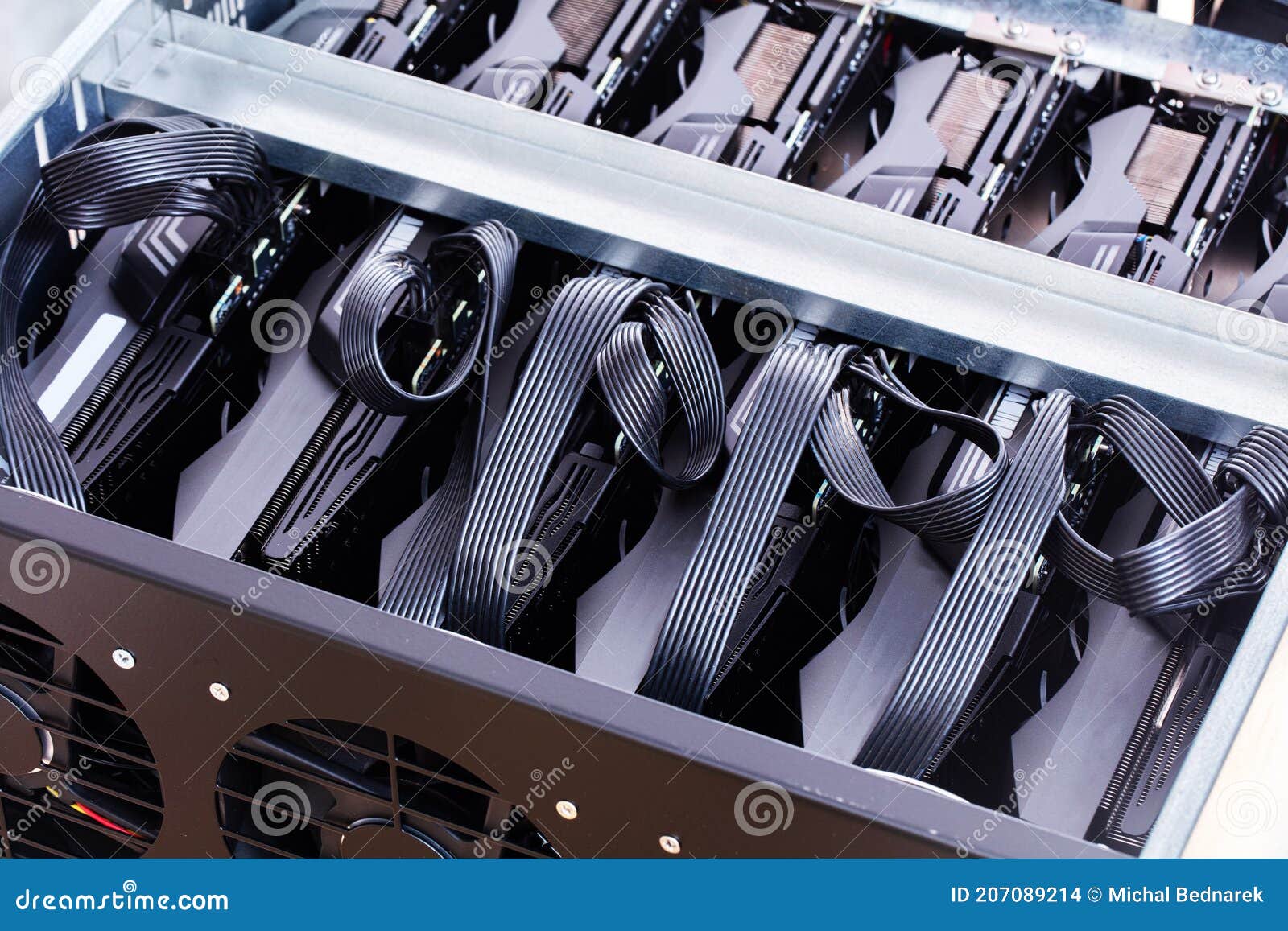 Bitcoin and Cryptocurrency Miner - a Mining Computer Stock Photo ...
