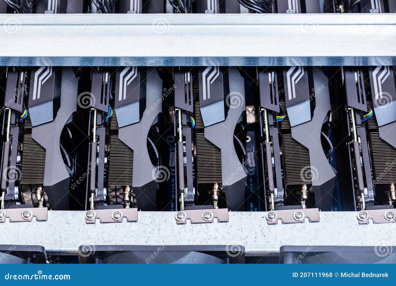 Bitcoin and Cryptocurrency Miner - a Mining Computer. Stock Photo ...