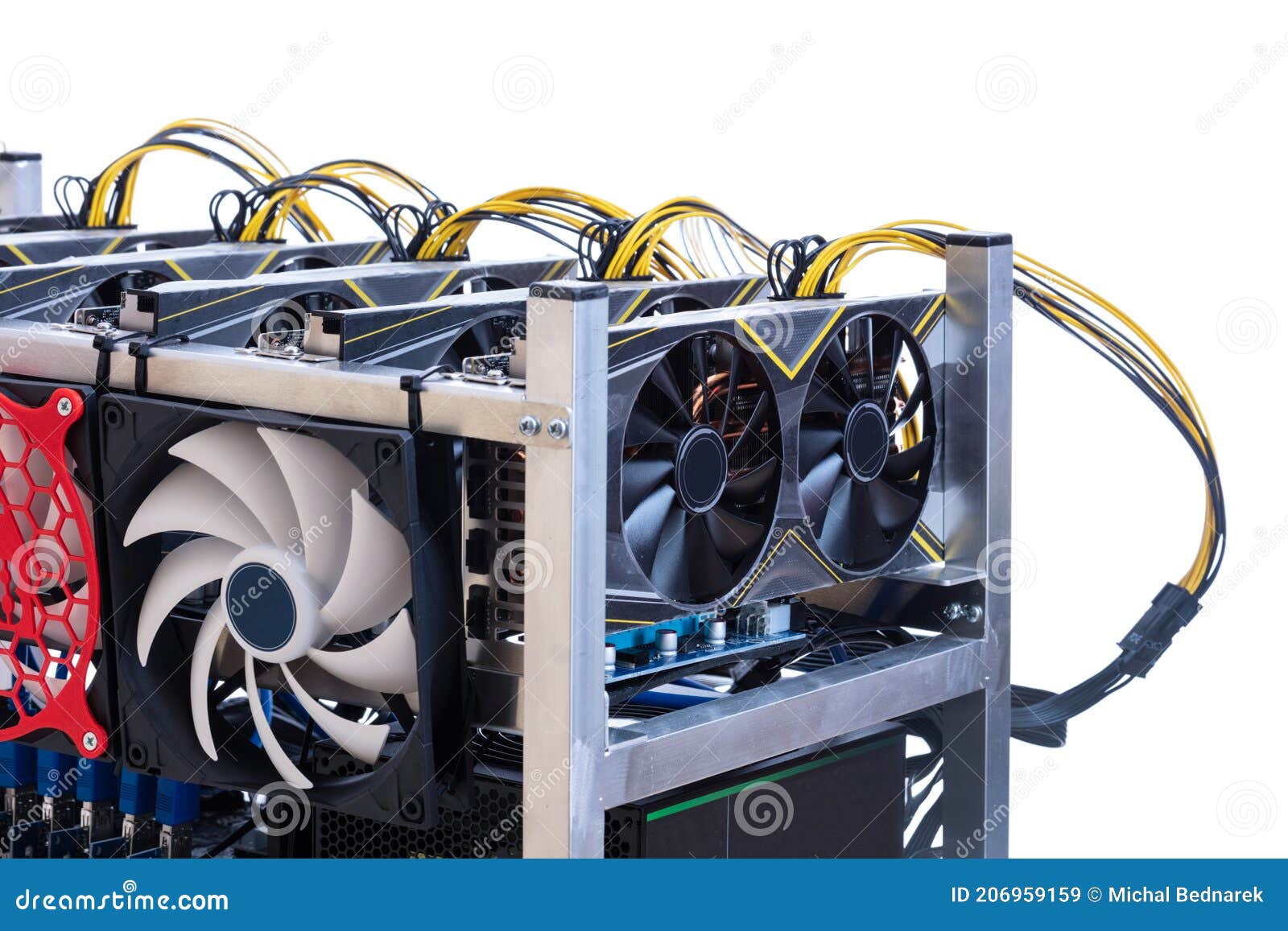 Bitcoin and Cryptocurrency Miner - a Mining Computer Stock Image ...