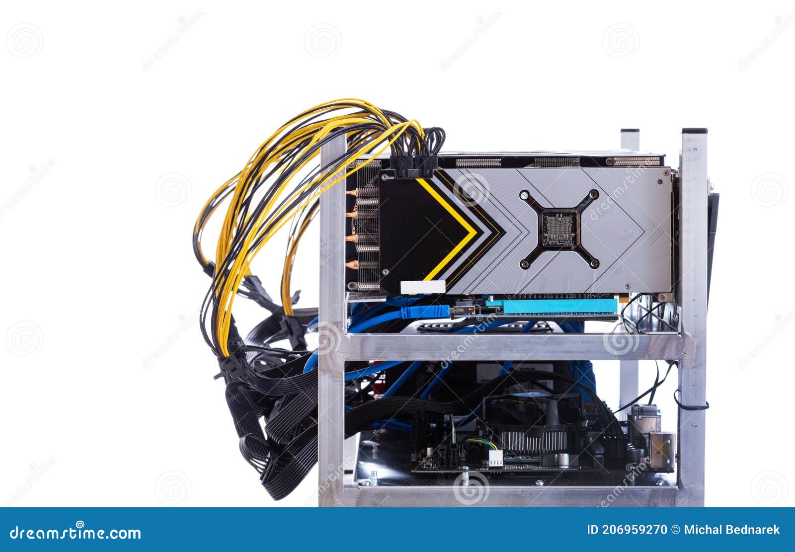Bitcoin and Cryptocurrency Miner - a Mining Computer. Stock Photo ...