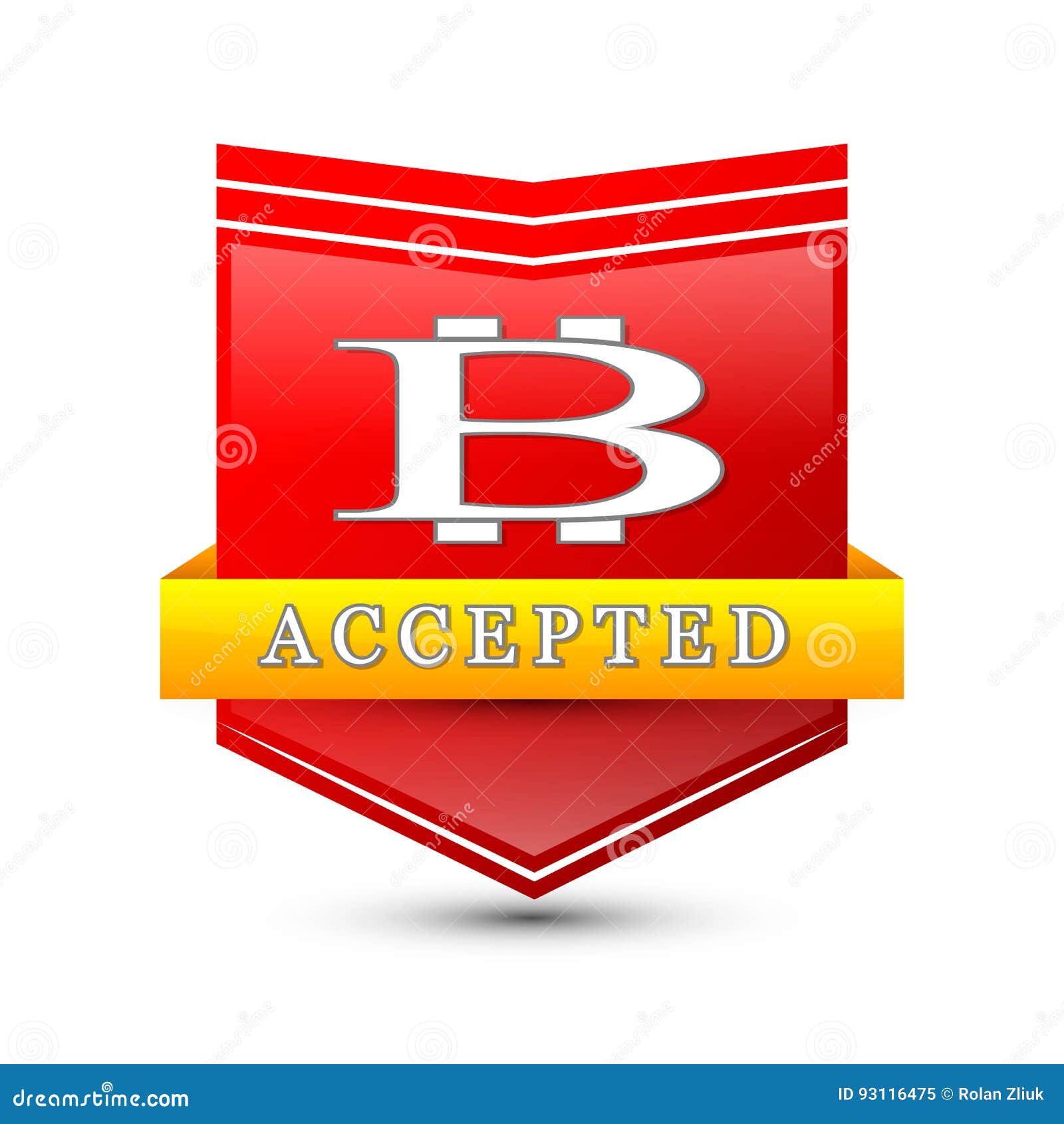 Bitcoin Cryptocurrency Red Shield Emblem Stock Vector - Illustration of ...