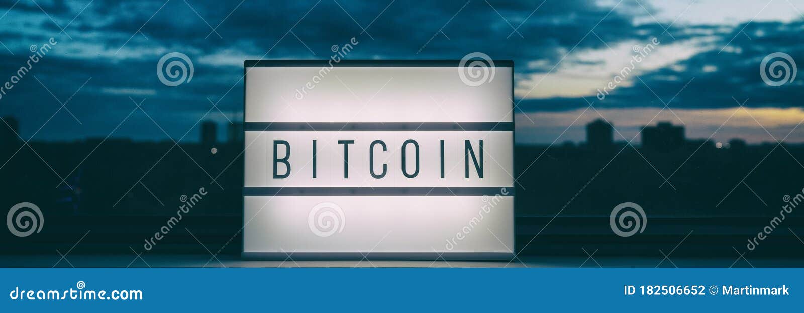 Bitcoin Cryptocurrency Sign Banner Concept Stock Photo - Image of ...