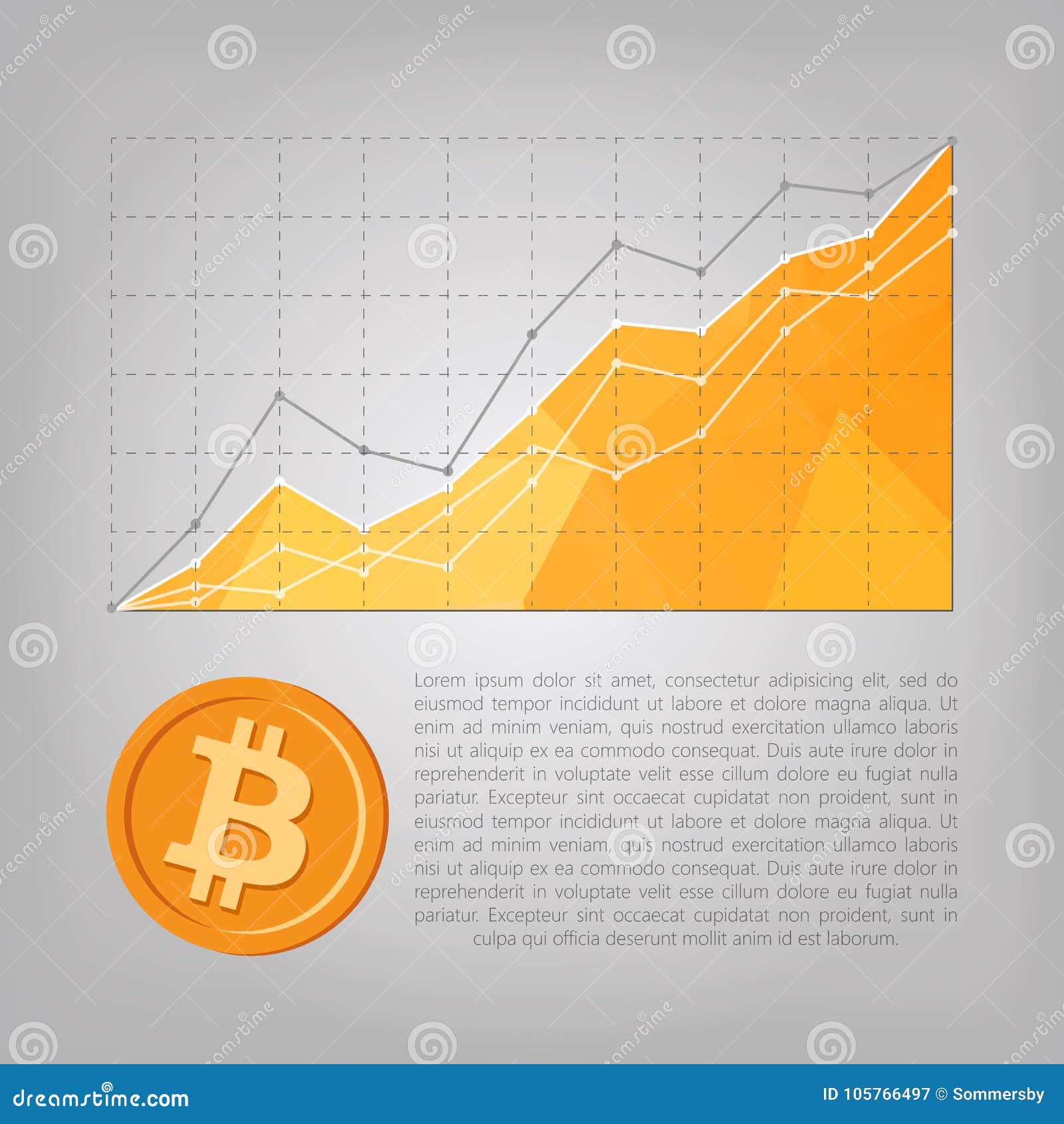 Bitcoin Cryptocurrency Statistics Chart Showing Various Visualiz Stock ...