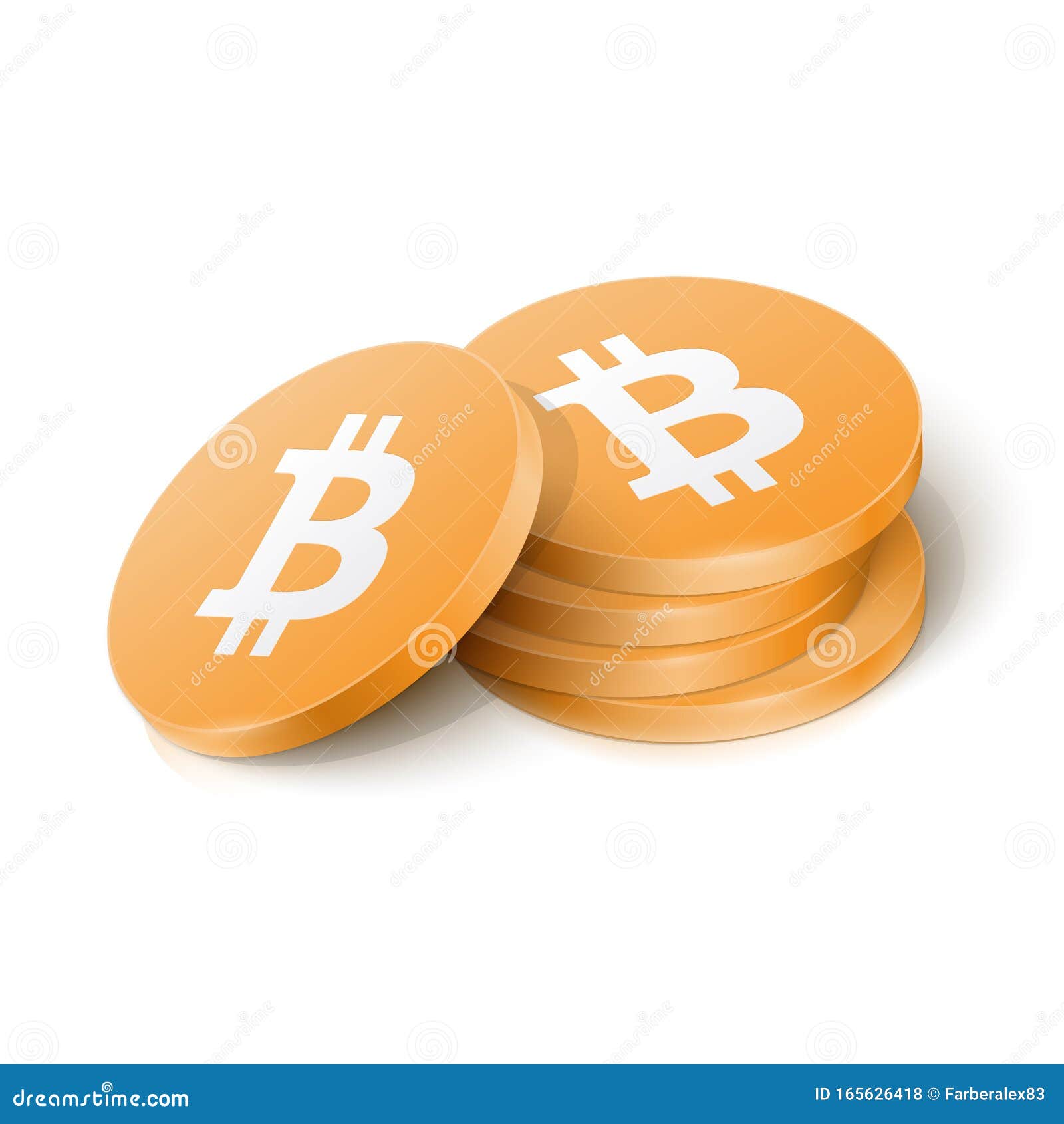 Bitcoin Cryptocurrency Tokens Stock Vector - Illustration of economy ...