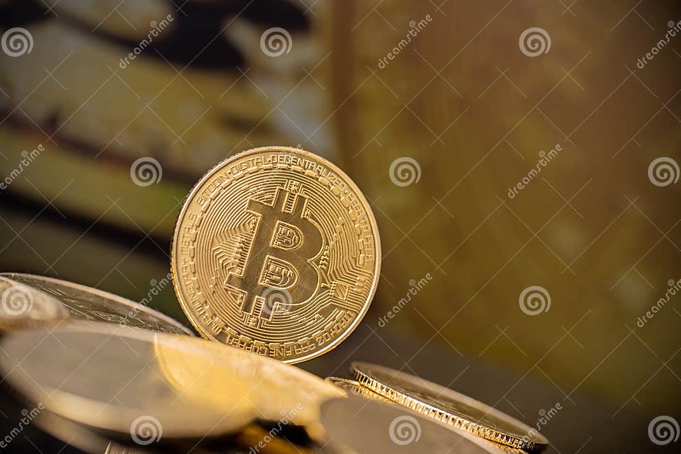 Bitcoin is a Cryptocurrency and Worldwide Payment Stock Image - Image ...