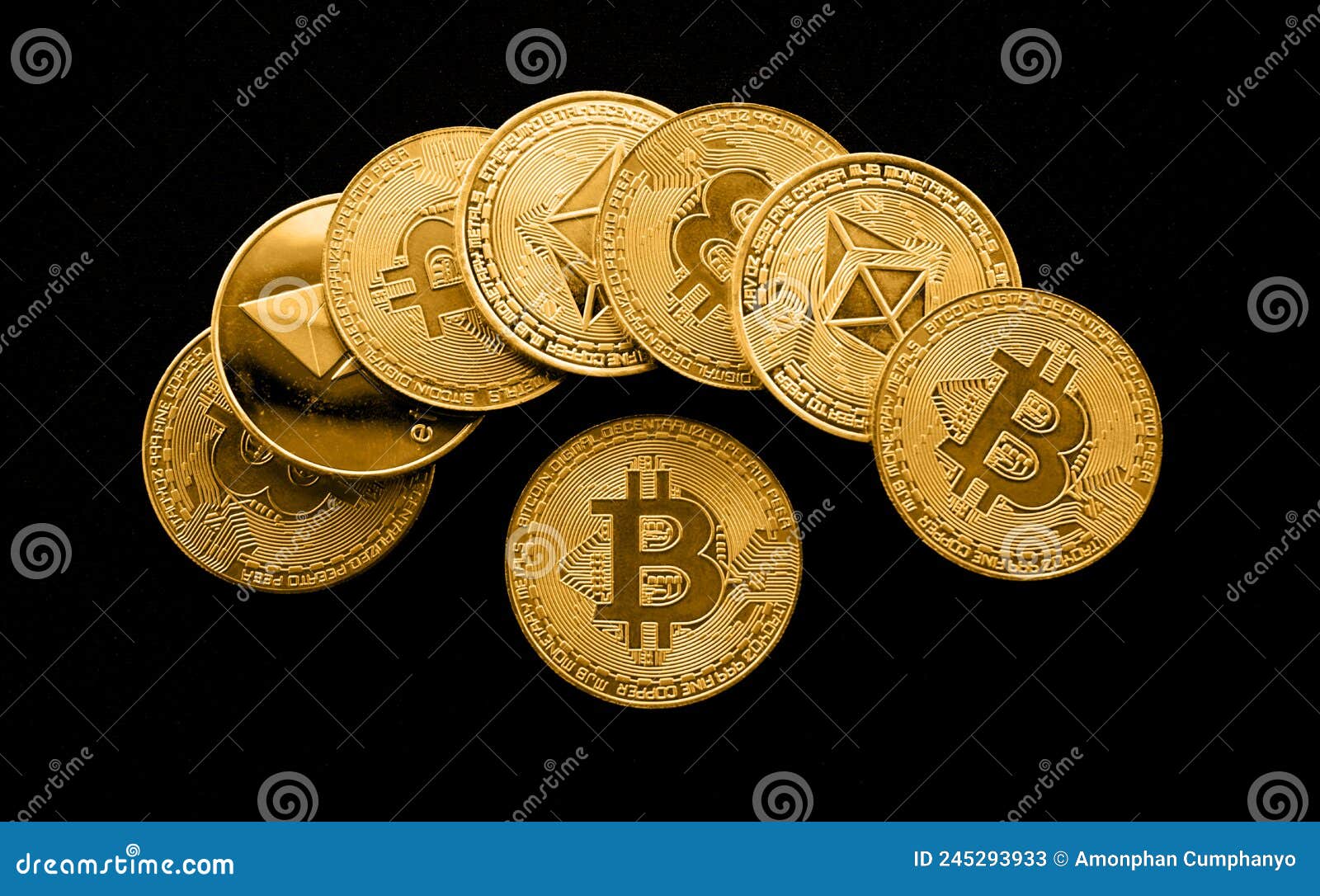Bitcoin Cryptography Concept Digital Money Editorial Stock Photo ...