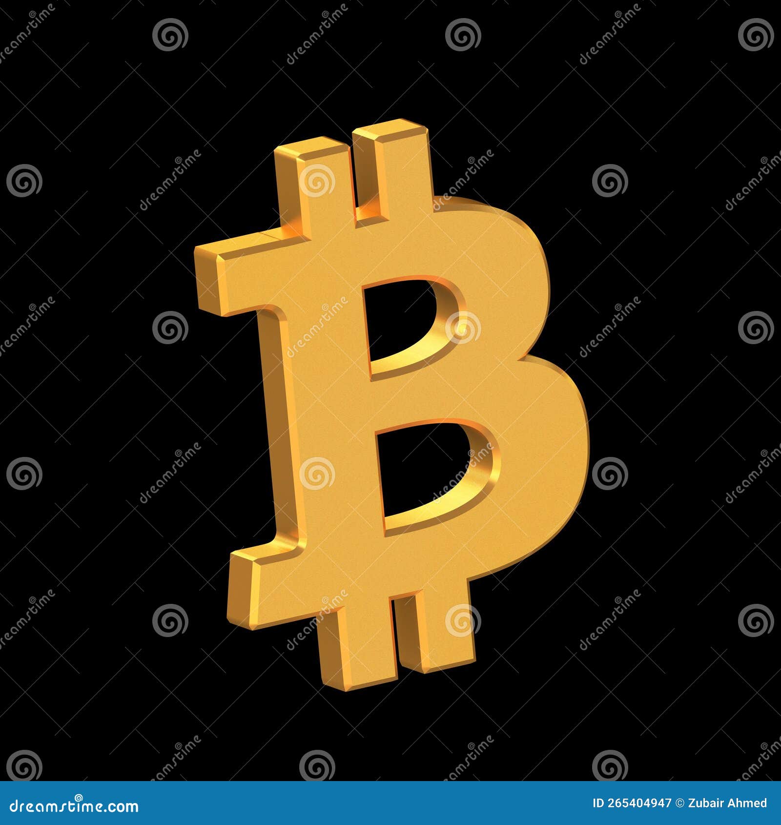 Bitcoin 3D Icon Isolated on Black Background, Gold Texture Editorial ...