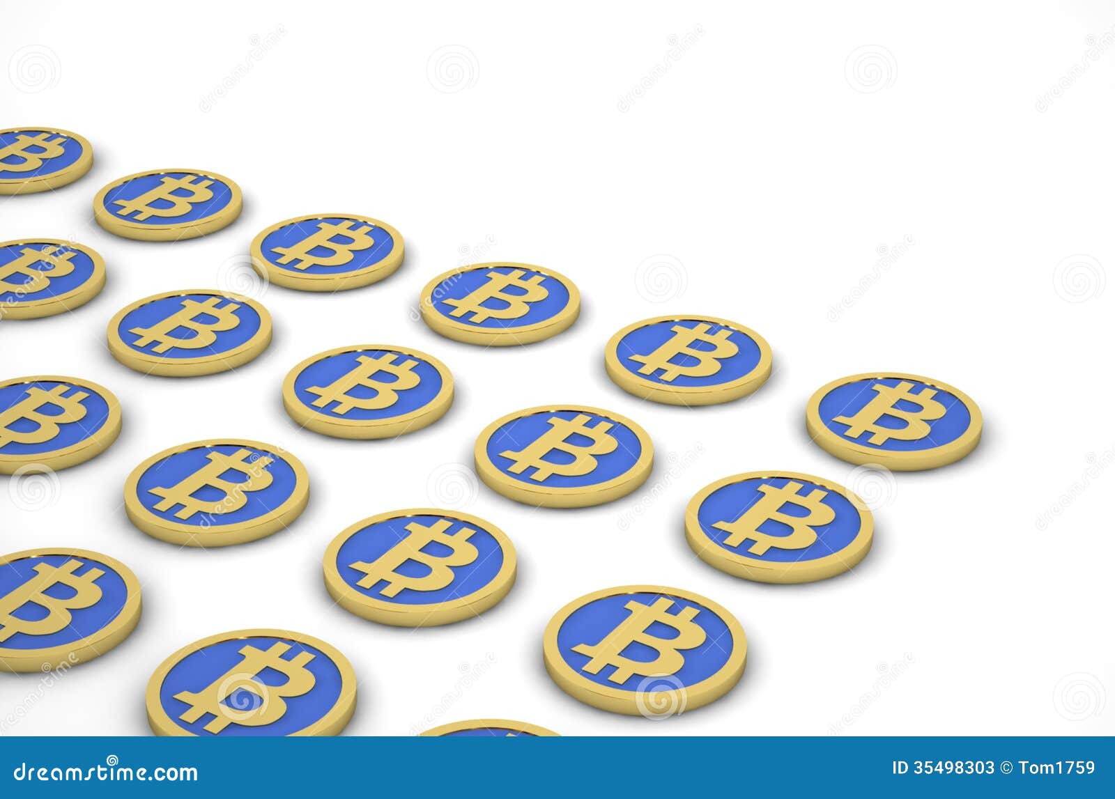 Bitcoin 3d stock illustration. Illustration of international - 35498303