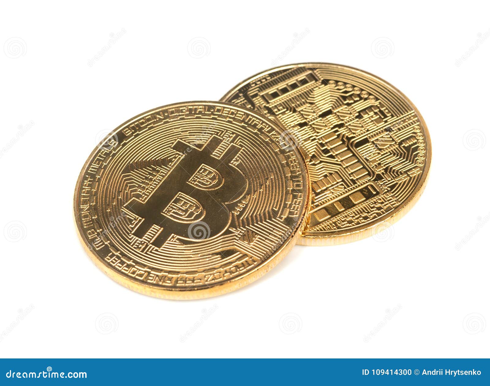 Bitcoin Della Moneta Di Oro Fotografia Stock - Immagine di soldi, pila ...