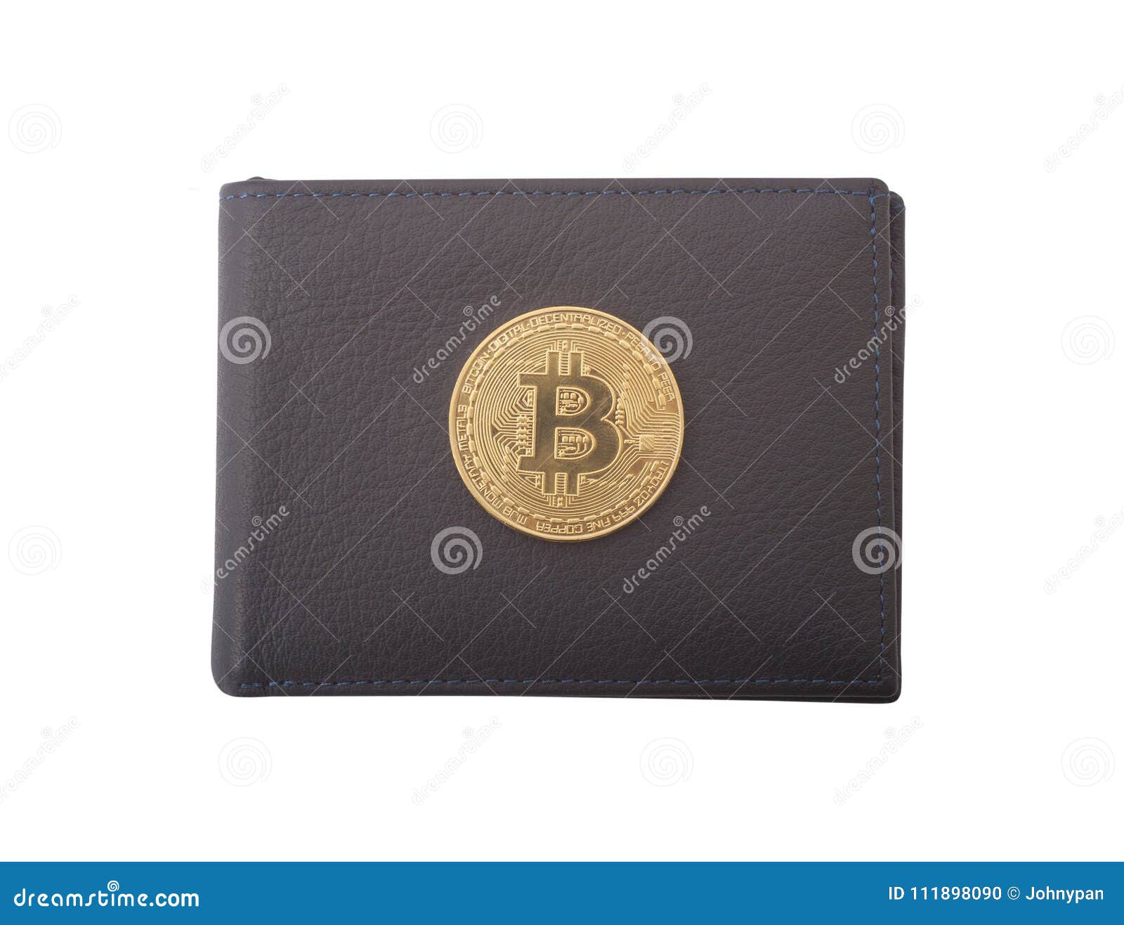 Bitcoin Digital Coin on the Wallet Stock Photo - Image of payment ...
