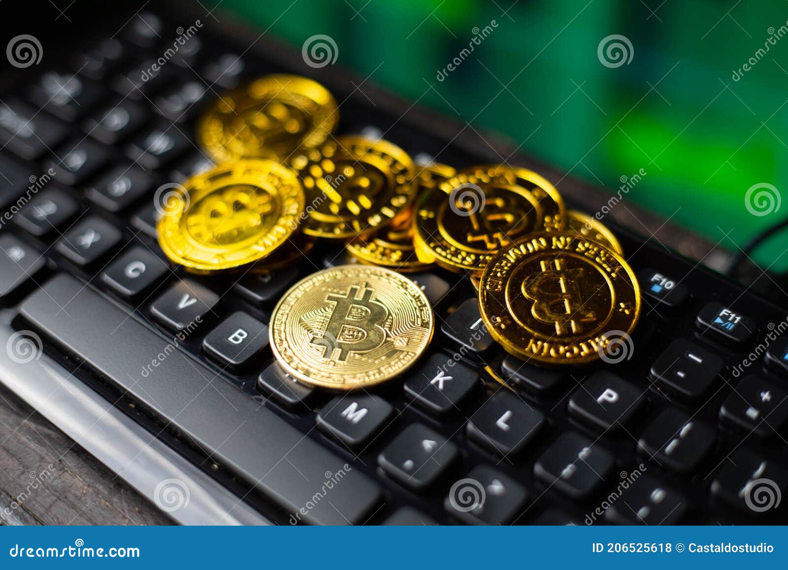 Bitcoin Digital Crypto Currency Stock Photo - Image of investment ...
