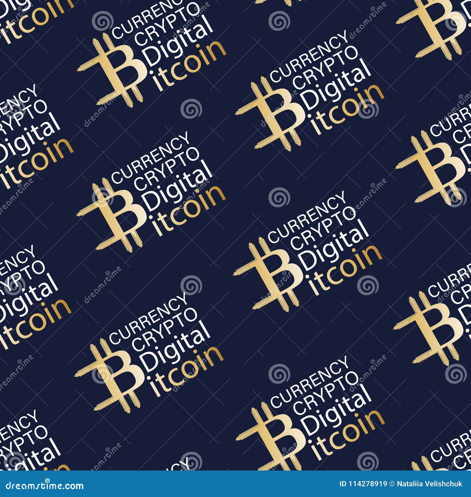 Bitcoin. Digital Cryptographic Currency Stock Vector - Illustration of ...