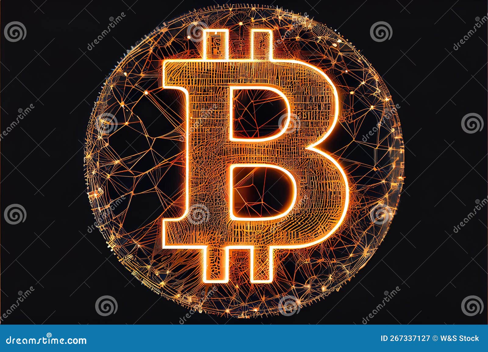 Bitcoin Digital Currency Technology Logo. AI Generated. Stock ...