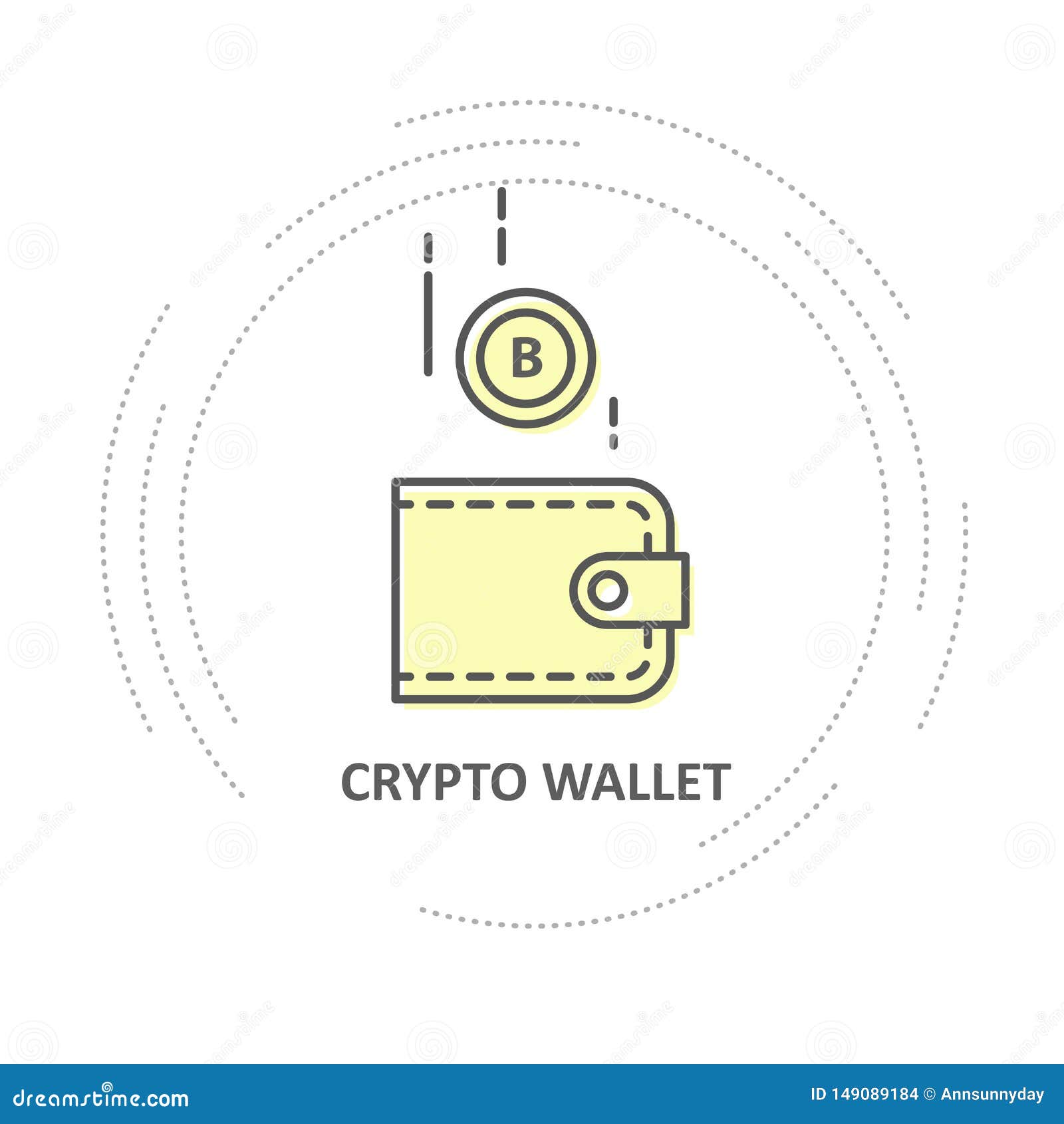 Bitcoin Drop into Wallet - Crypto Wallet Simple Icon Stock Vector ...