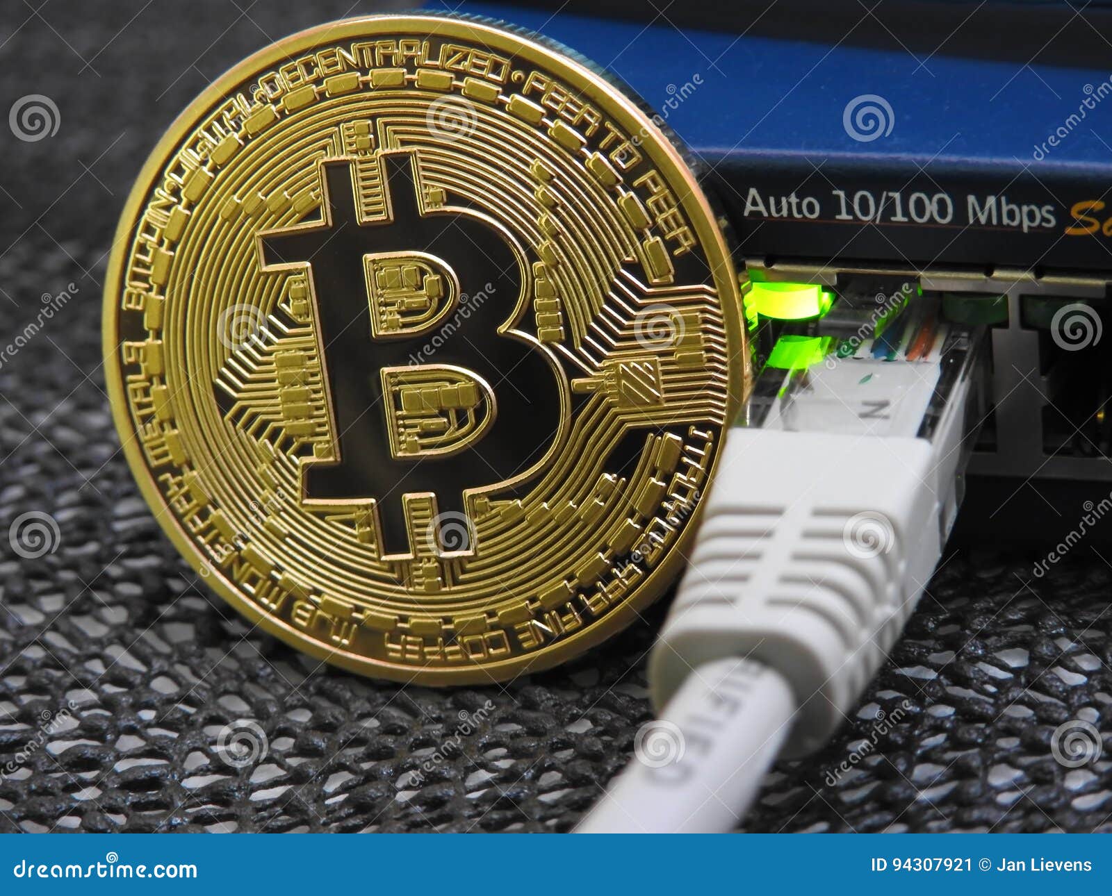 Bitcoin e rede imagem de stock. Imagem de infraestrutura - 94307921