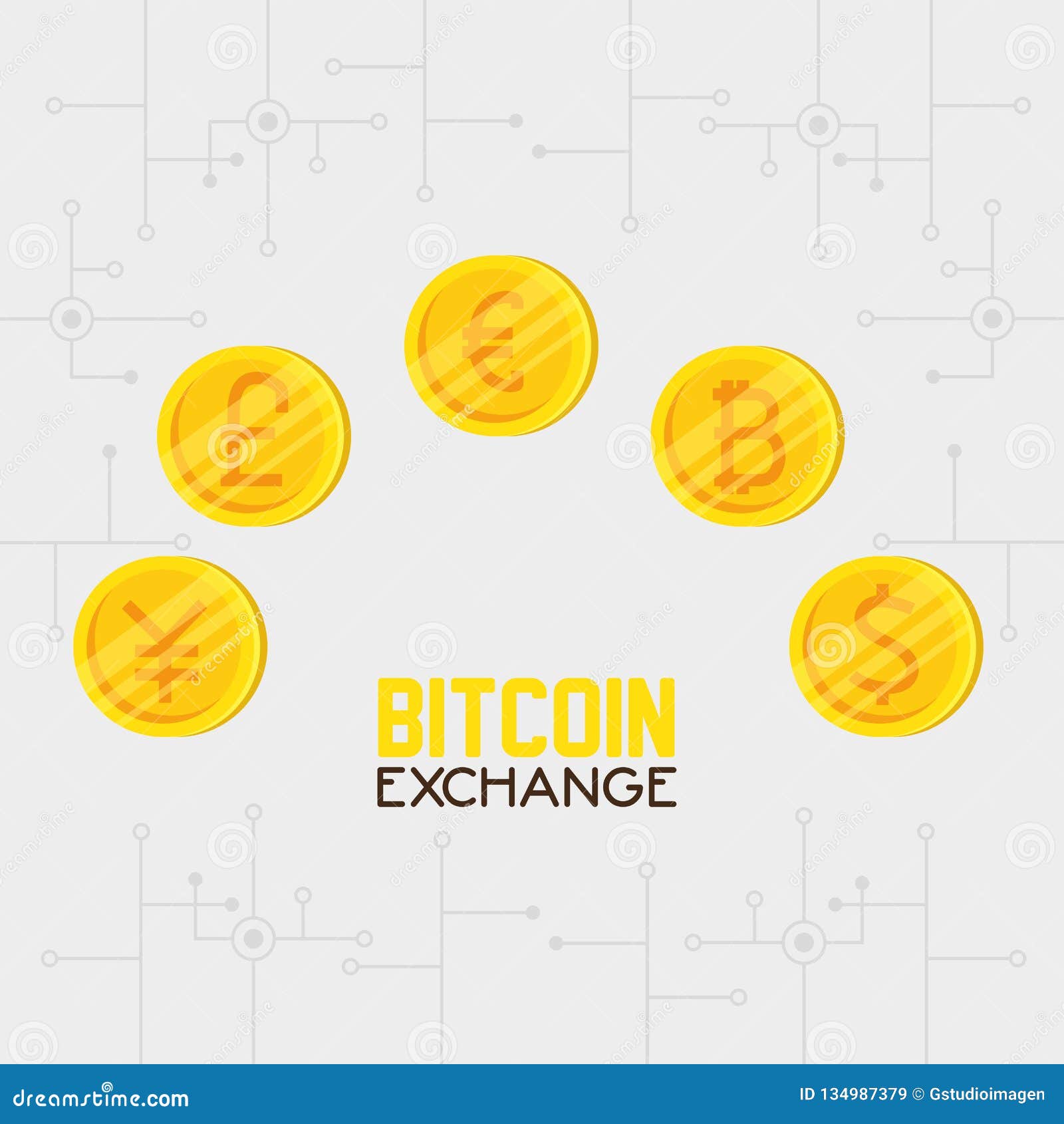 Bitcoin Electronic Currency and Virtual Exchange Stock Vector ...