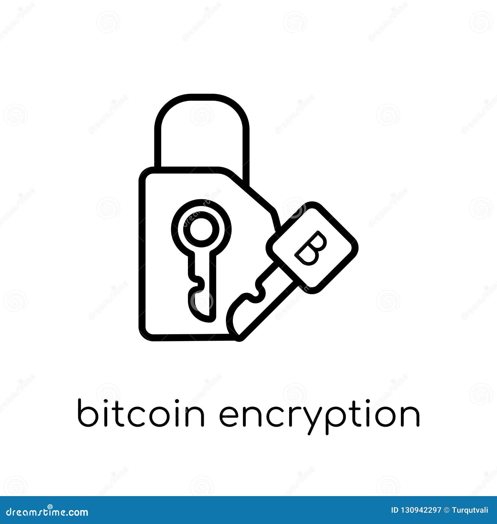 Bitcoin Encryption Icon. Trendy Modern Flat Linear Vector Bitcoi Stock ... Bitcoin Encryption Icon. Trendy Modern Flat Linear Vector Bitcoi Stock ...