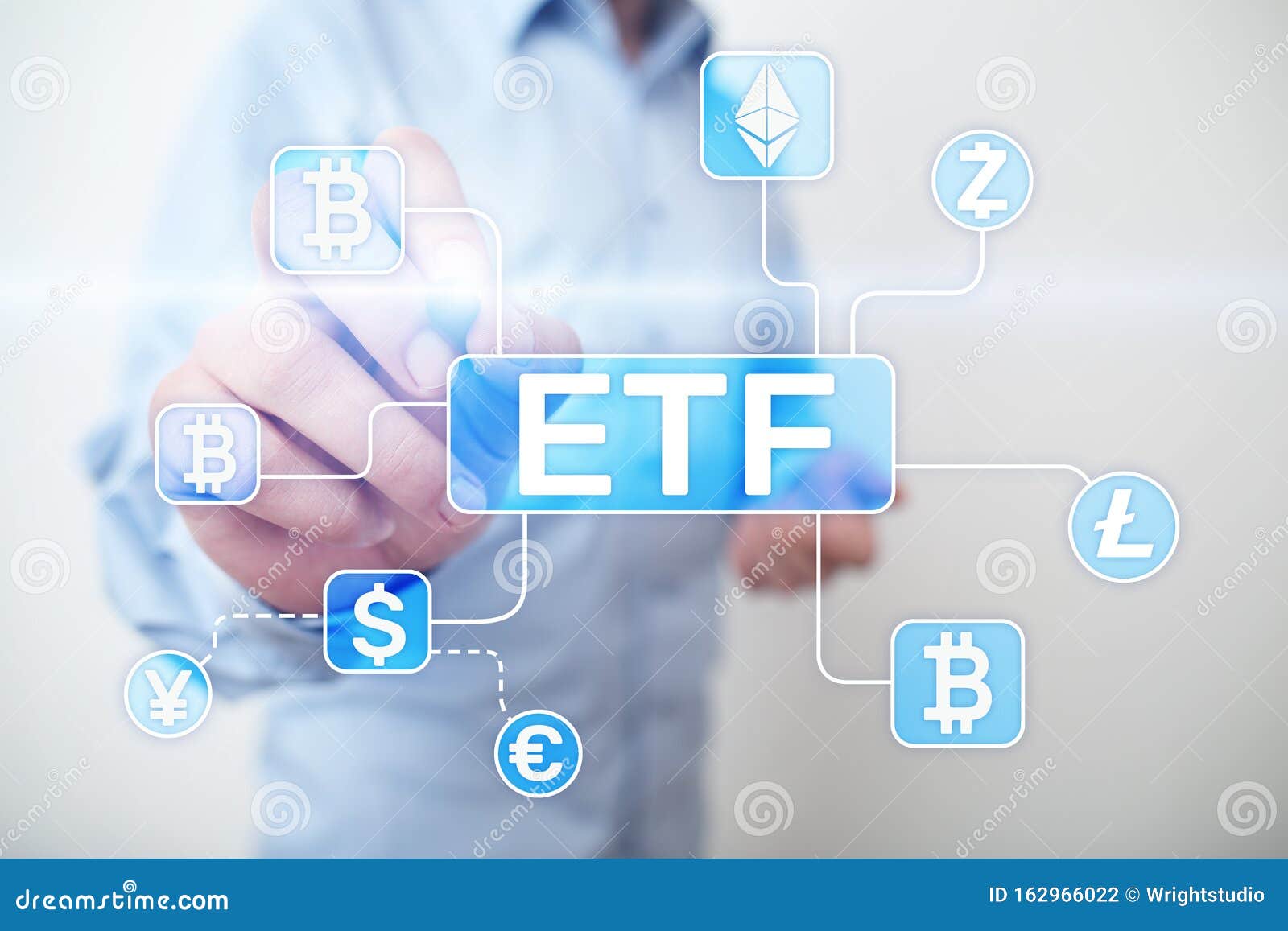 Bitcoin ETF. Exchange Traded Fund and Cryptocurrency Concept on Virtual ... Bitcoin ETF. Exchange Traded Fund and Cryptocurrency Concept on Virtual ...