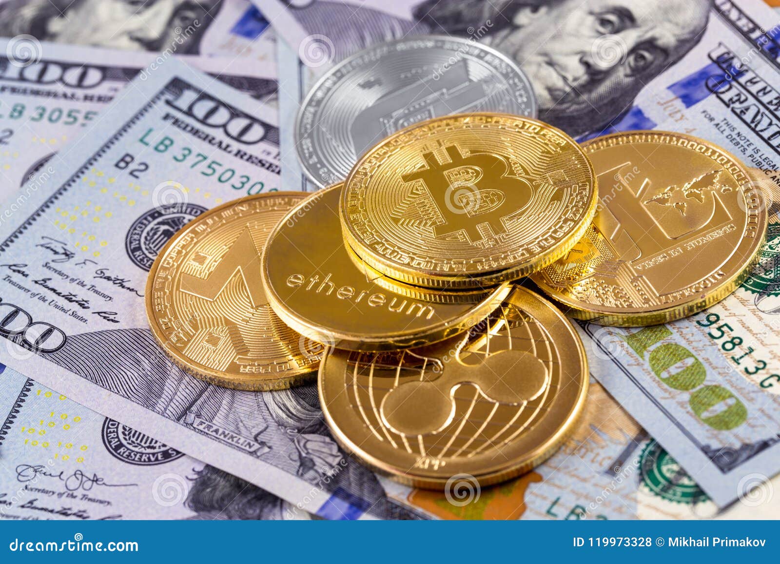 Bitcoin, Ethereum, Dash, Monero, Litecoin, Rippl Editorial Stock Photo ...