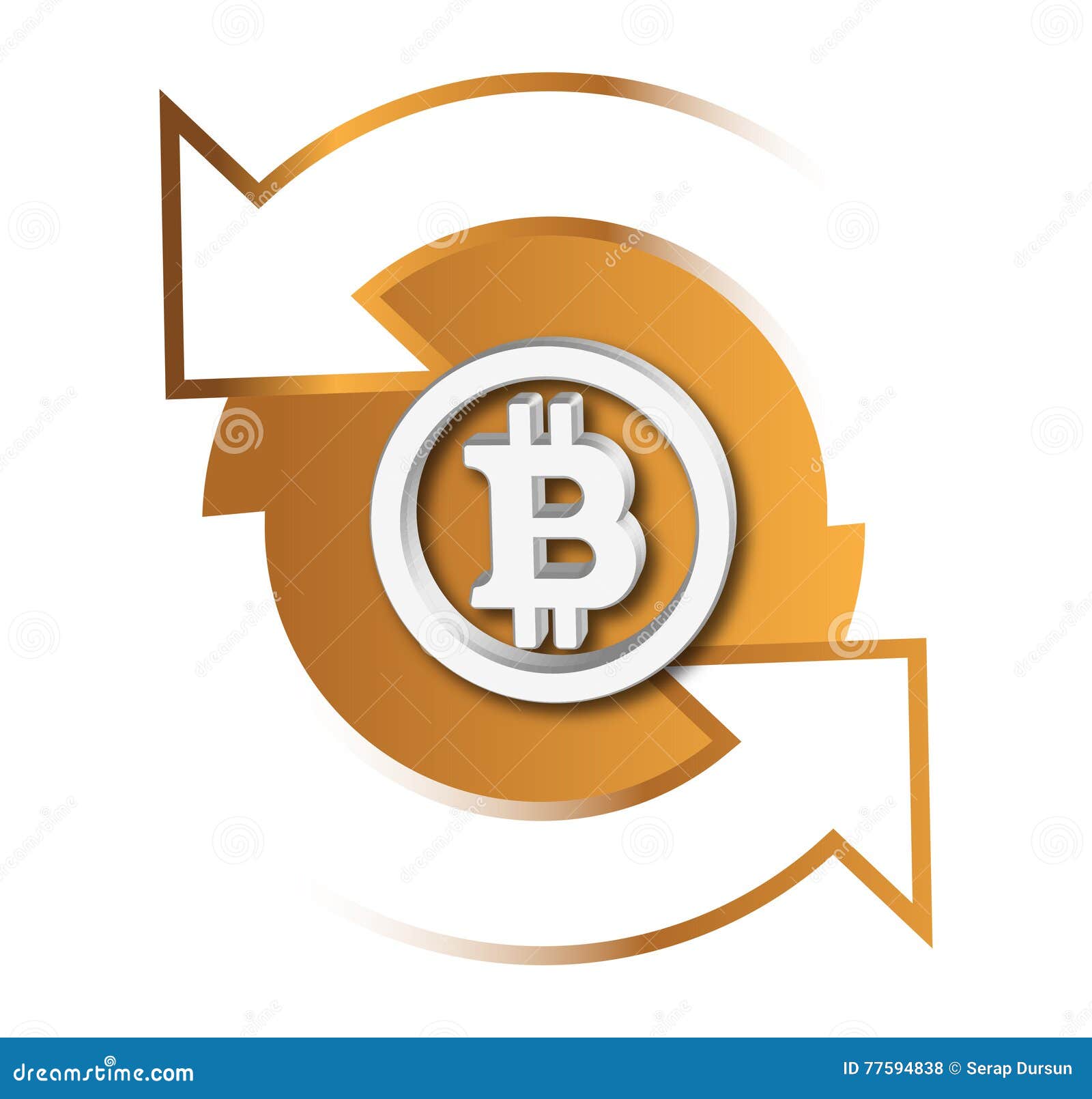 Bitcoin Exchange Icon stock illustration. Illustration of pictogram ...