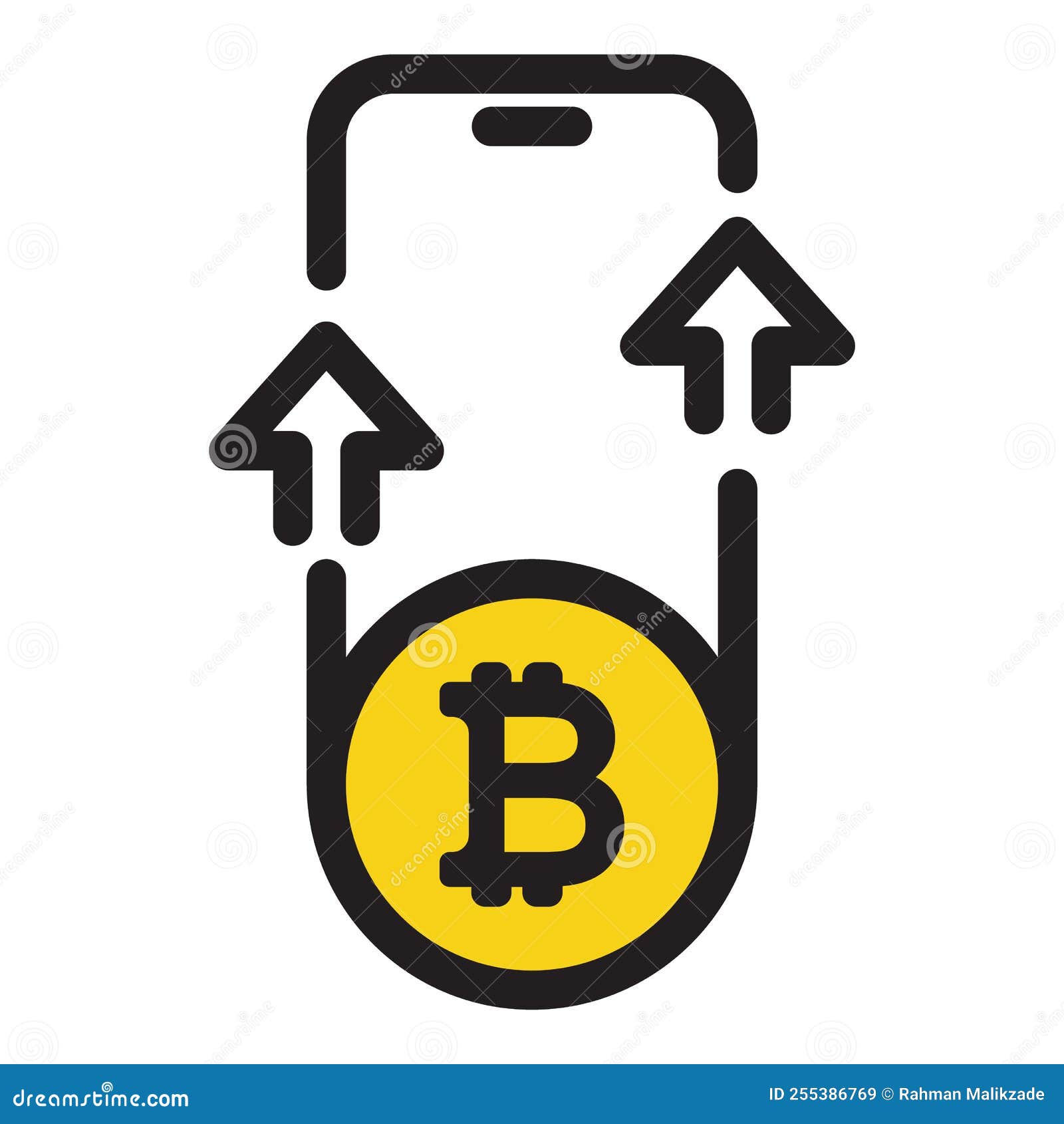 Bitcoin Exchange and Transfer Icon. Send Money, Vector Illustration ...