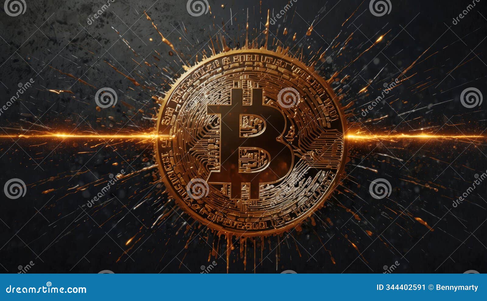Bitcoin Exploding in Value Reaching All Time High Stock Image - Image ...