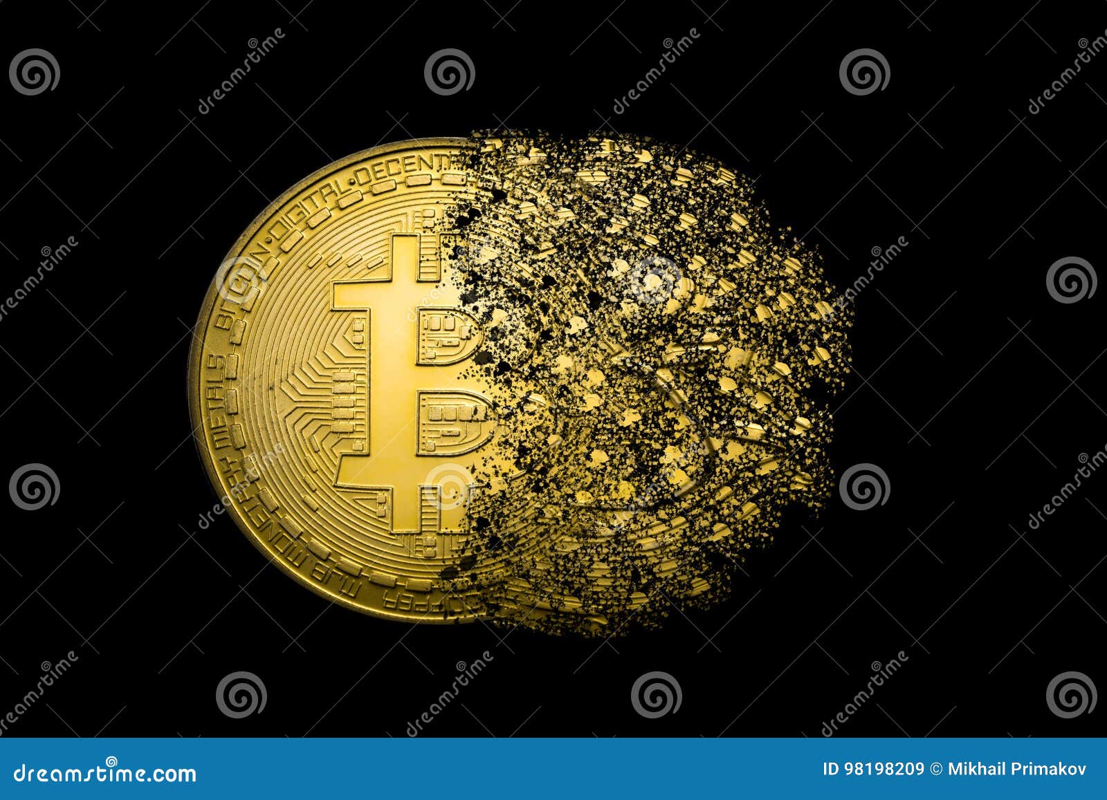 Bitcoin explosion stock image. Image of concept, coin - 98198209