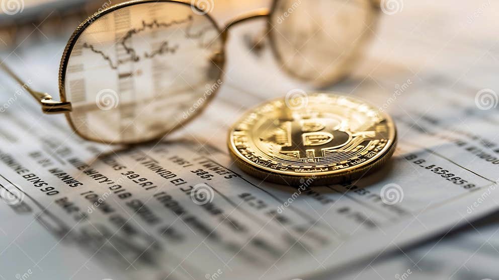 Bitcoin and Financial Analytics Concept. Generative Ai Stock ...