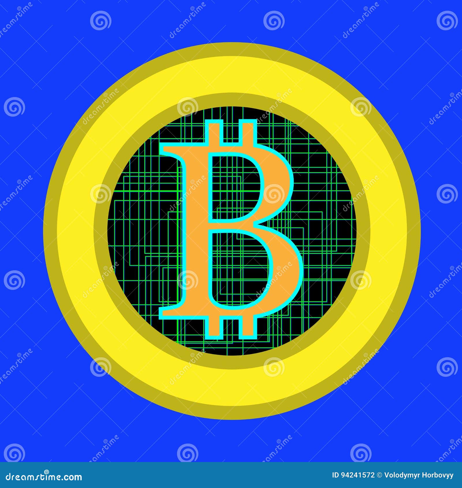 Bitcoin flat design stock vector. Illustration of international - 94241572