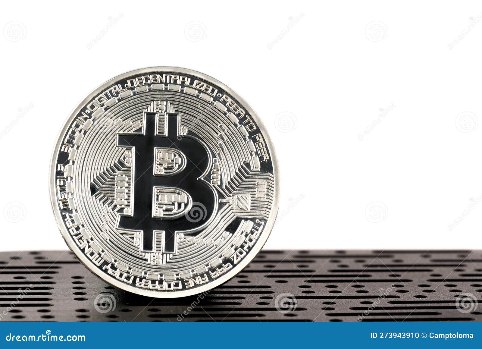 Bitcoin in Front of Computer Board Stock Photo - Image of crypto ...